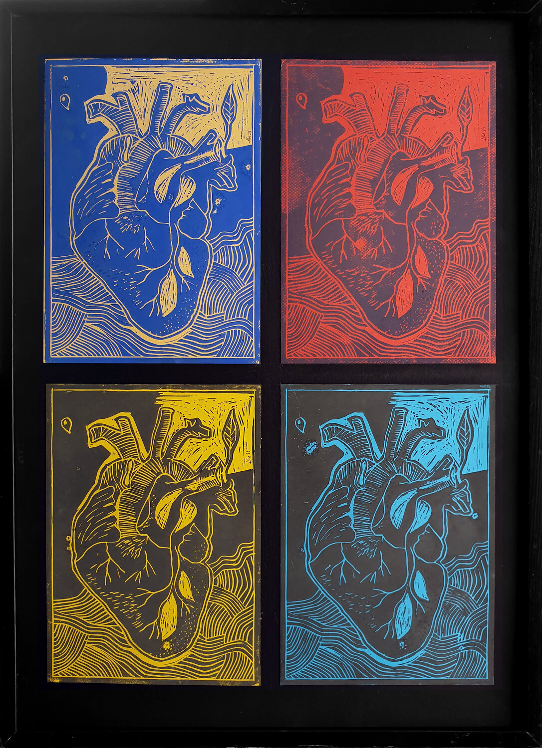 Quatre saisons du cœur by Philippe Abril (2023) : Print Engraving on Cardboard - Singulart