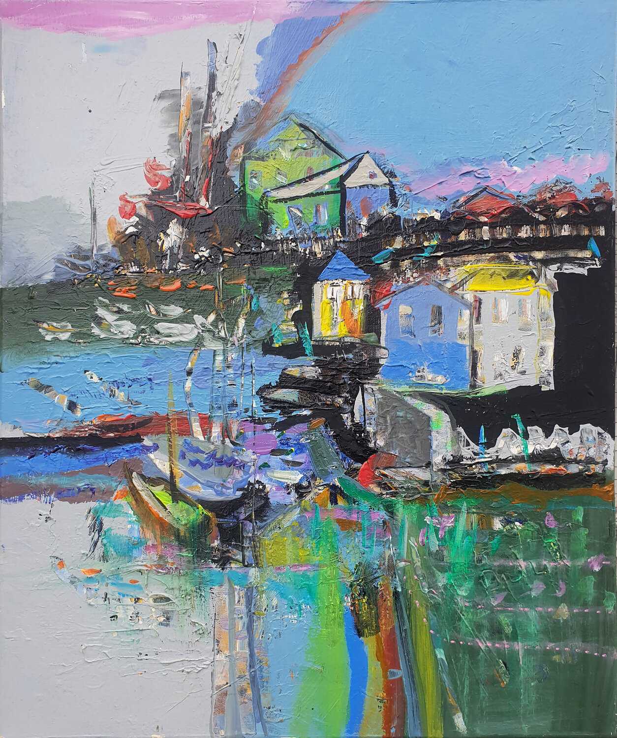 Le soleil après la pluie by Philippe Abril (2023) : Painting Acrylic on Canvas - Singulart