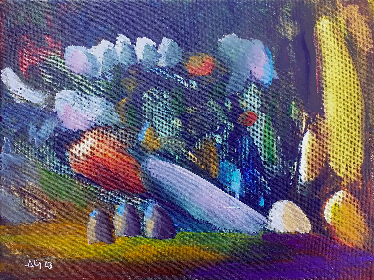 Paysage nature morte by Philippe Abril (2023) : Painting Acrylic on Canvas - SINGULART