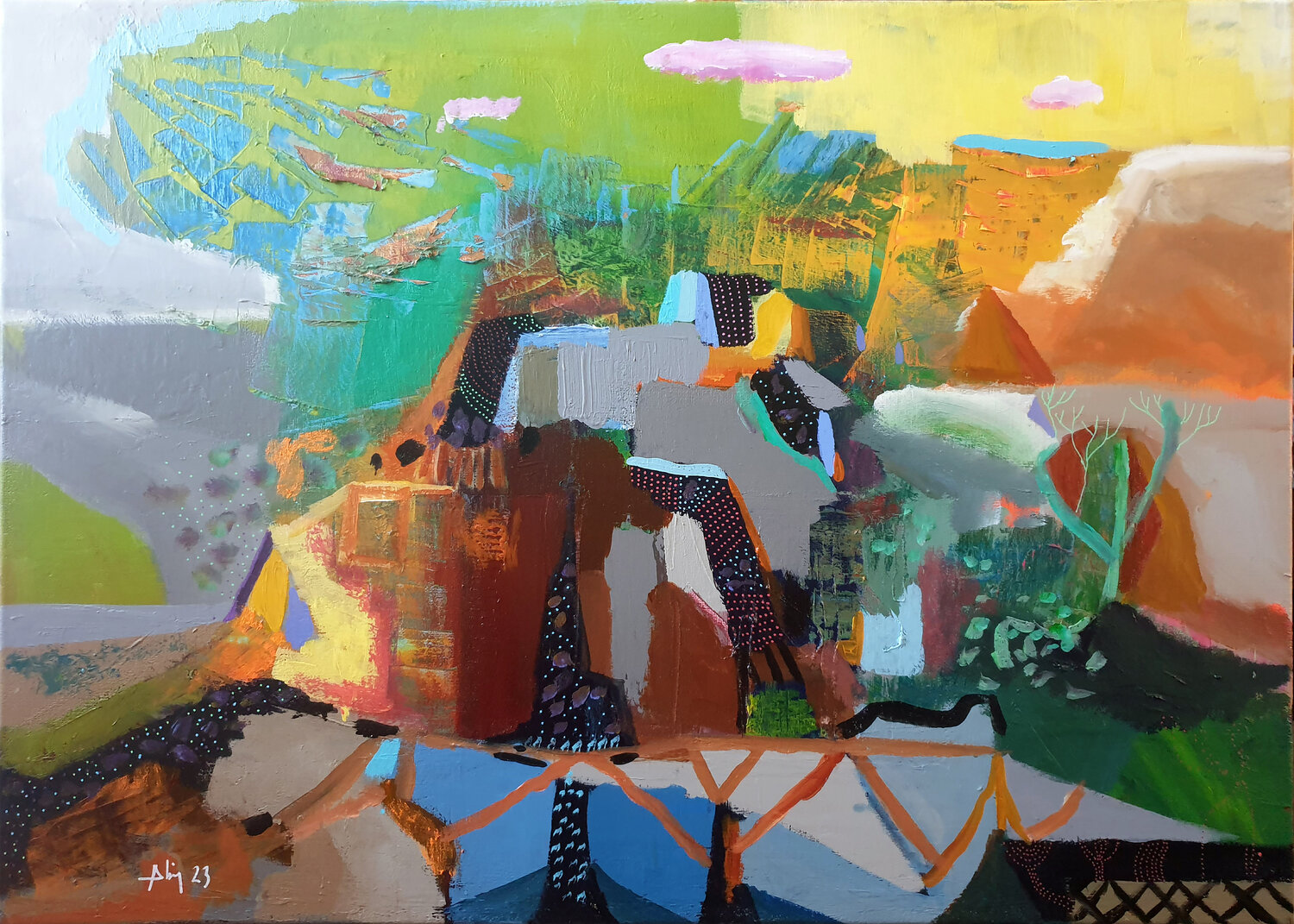 Soleil de septembre II von Philippe Abril (2023): Malerei Acryl auf Leinwand - SINGULART