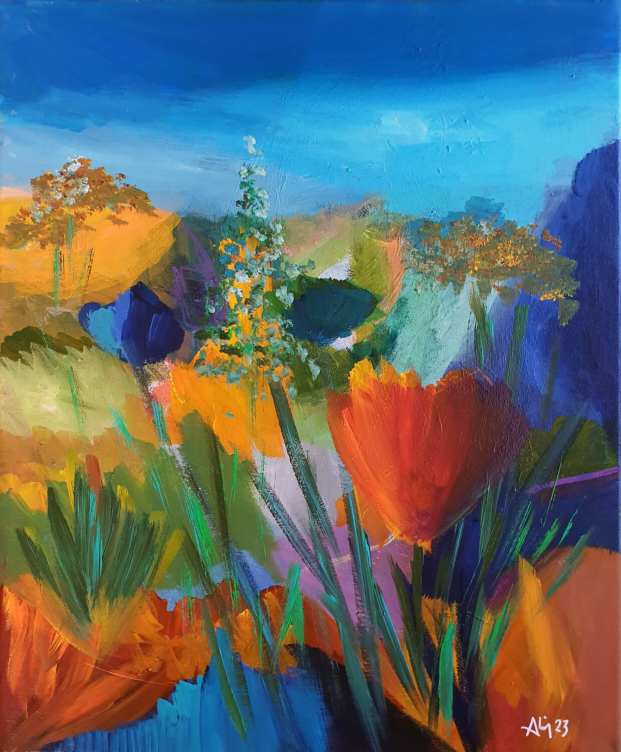 Les simples by Philippe Abril (2023) : Painting Acrylic on Canvas - Singulart