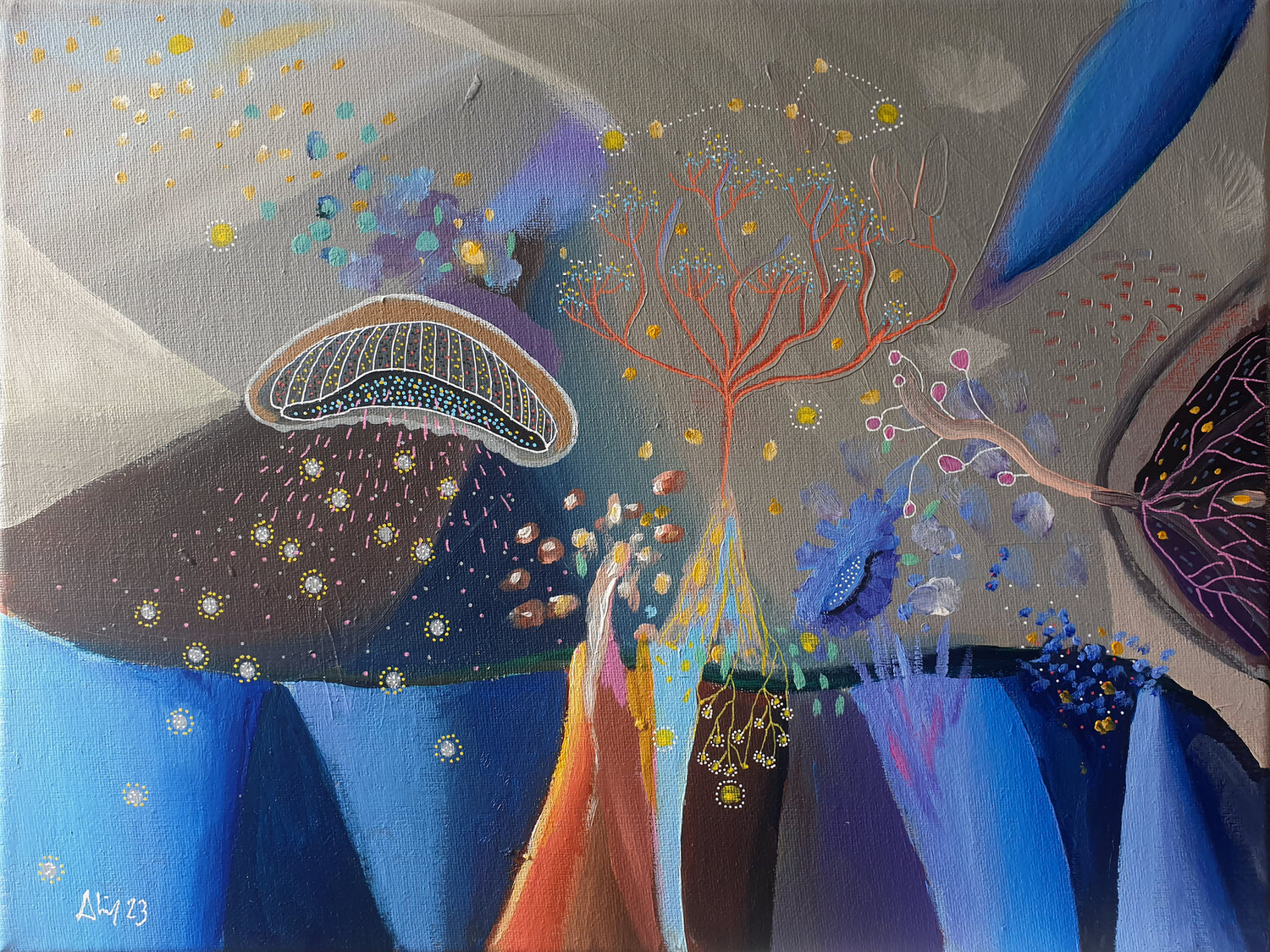 L'entre monde by Philippe Abril (2023) : Painting Acrylic, Felt on ...