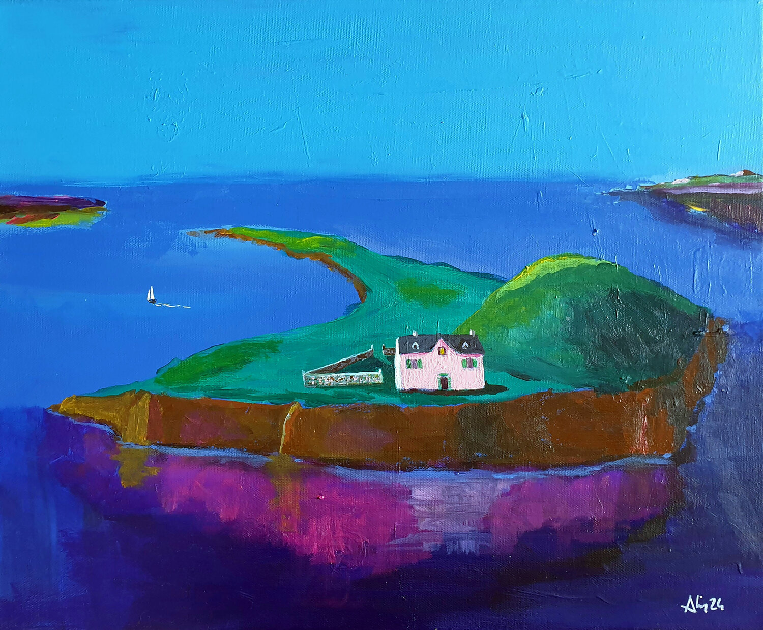 Iles mythologiques (VII) by Philippe Abril (2024) : Painting Acrylic on Canvas - SINGULART