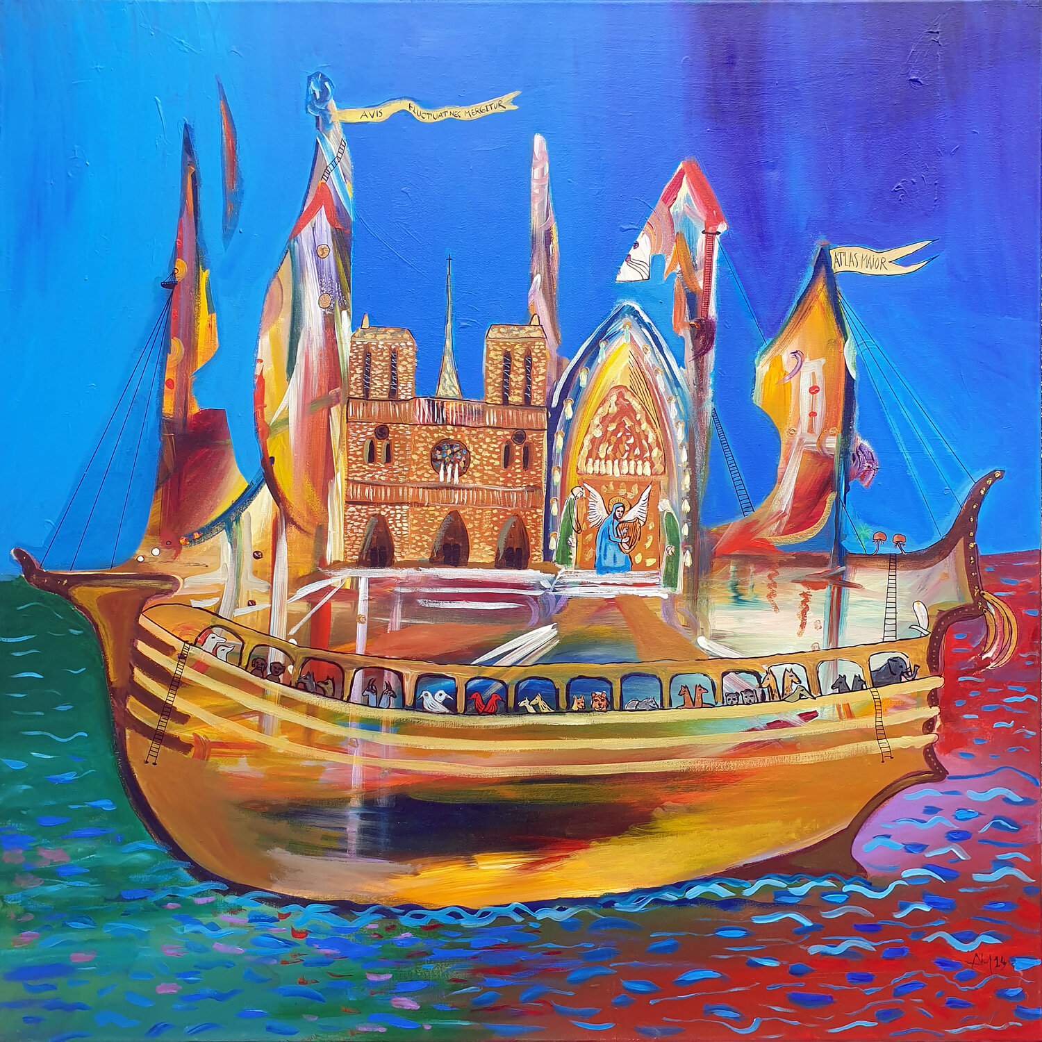Fluctuat nec mergitur by Philippe Abril (2024) : Painting Acrylic on Canvas - Singulart