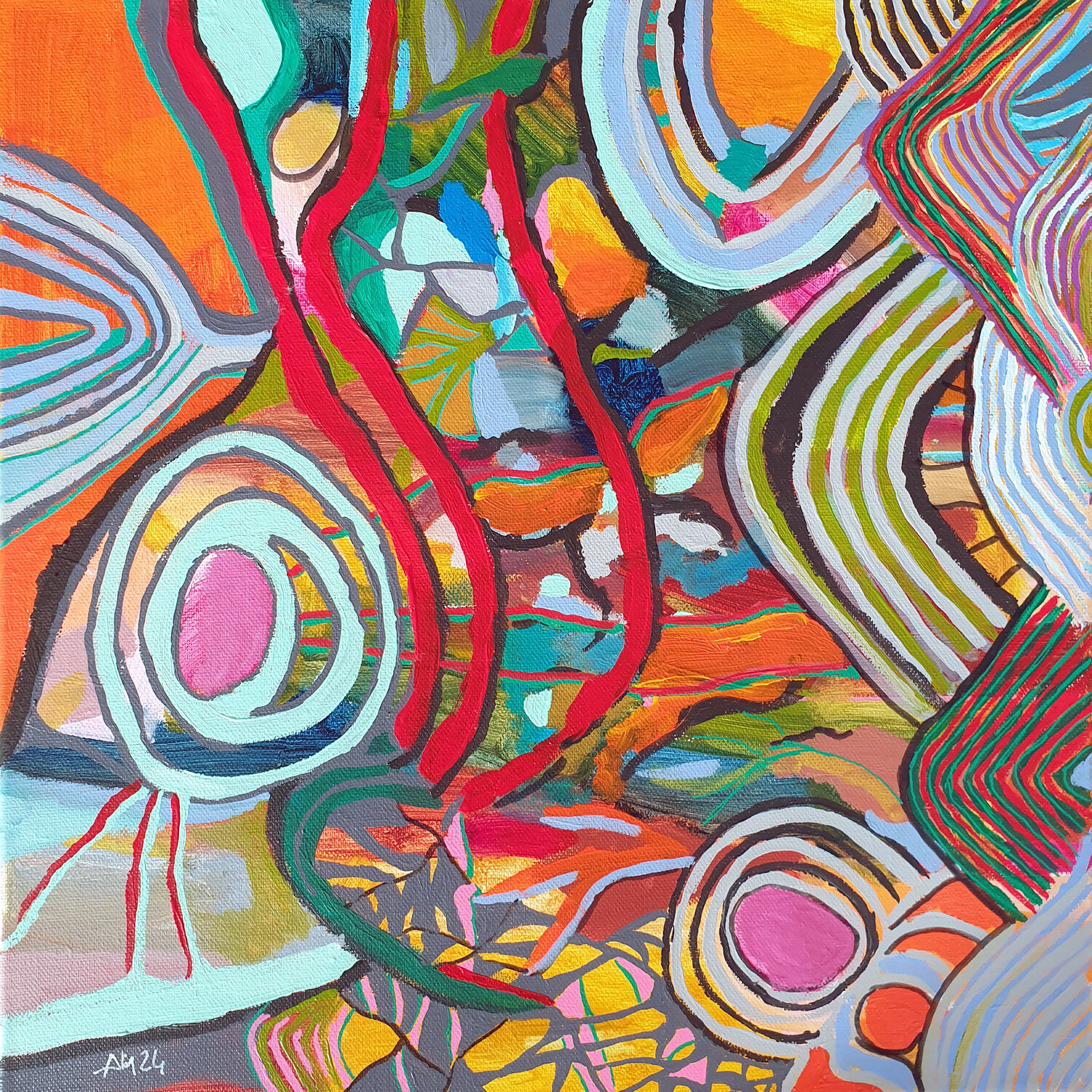 Lignes de force by Philippe Abril (2024) : Painting Acrylic on Canvas - SINGULART