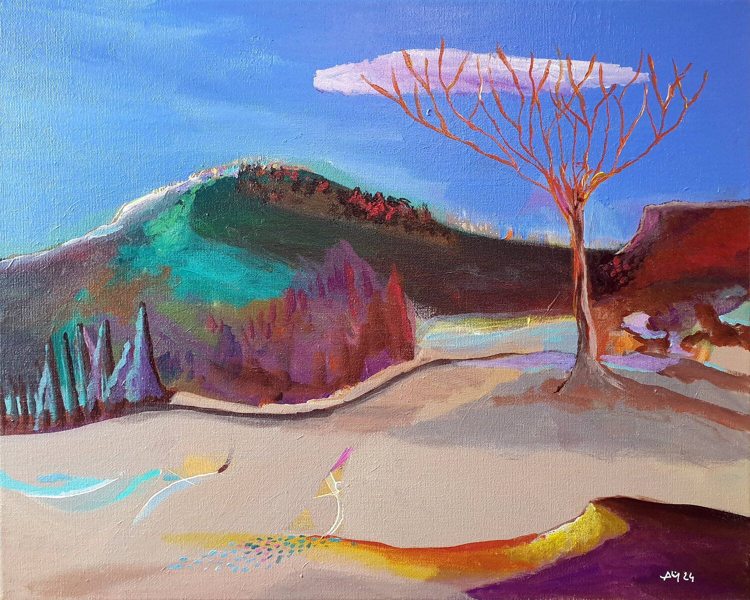 De sable et de vent by Philippe Abril (2024) : Painting Acrylic on Canvas - Singulart