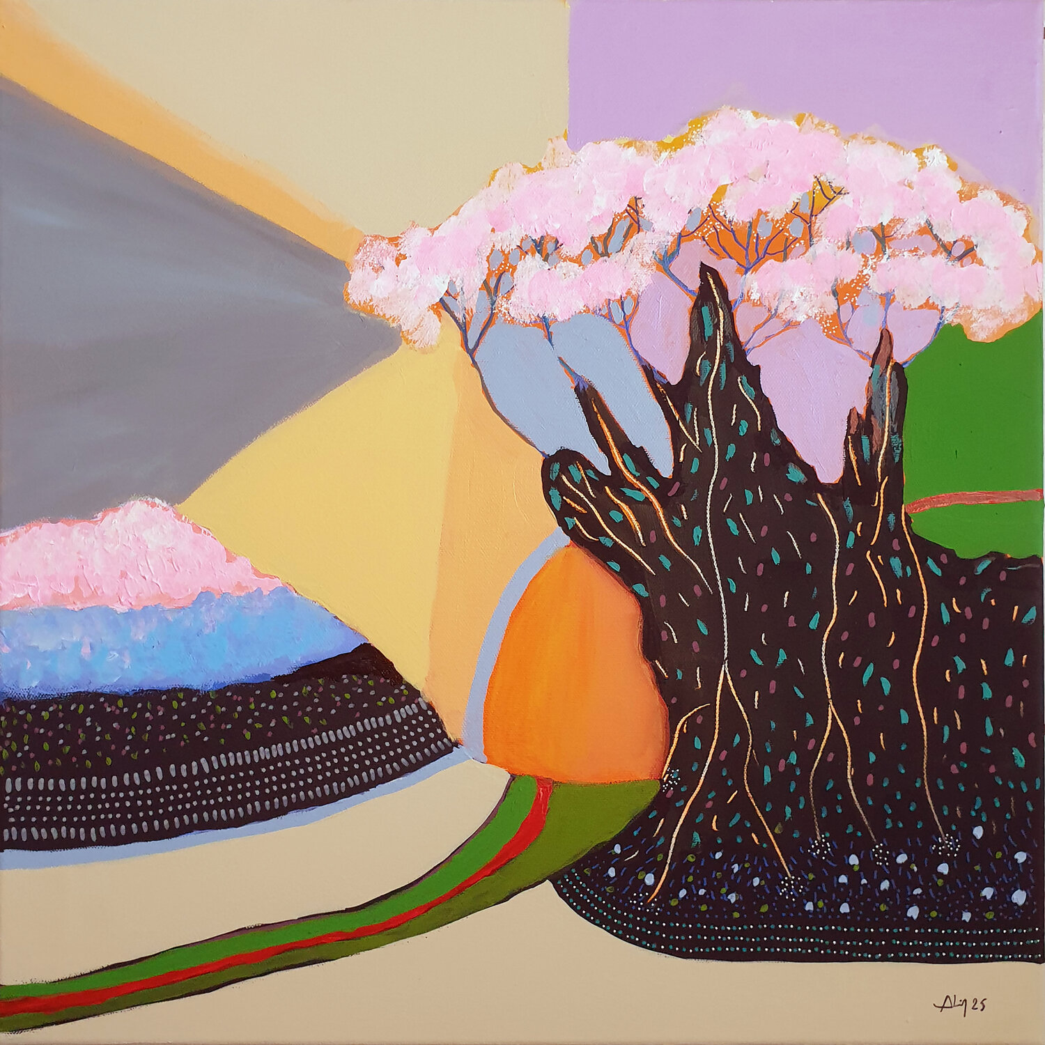 Un chemin, une voie by Philippe Abril (2025) : Painting Acrylic on Canvas - Singulart