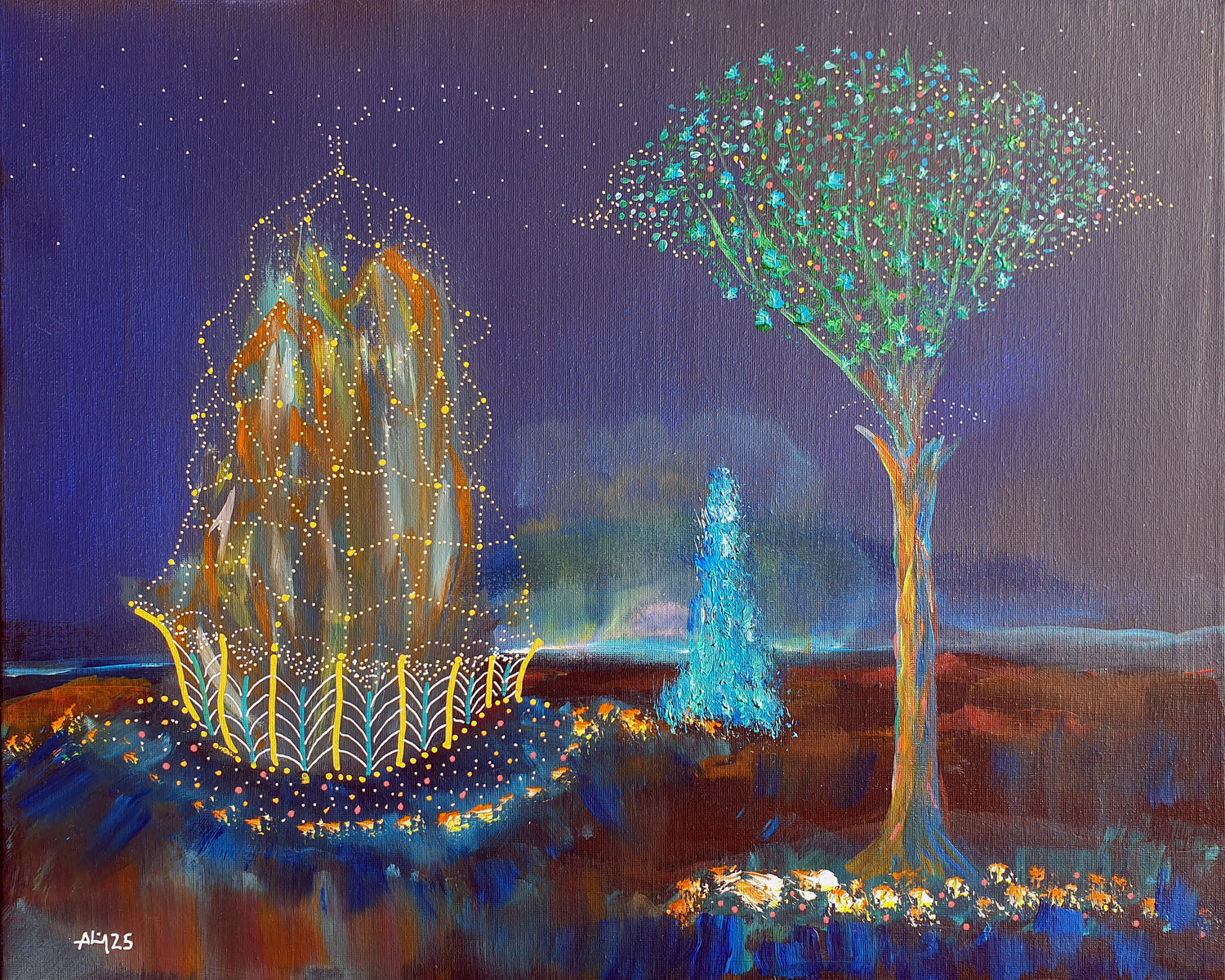 Lucioles by Philippe Abril (2025) : Painting Acrylic on Canvas - Singulart