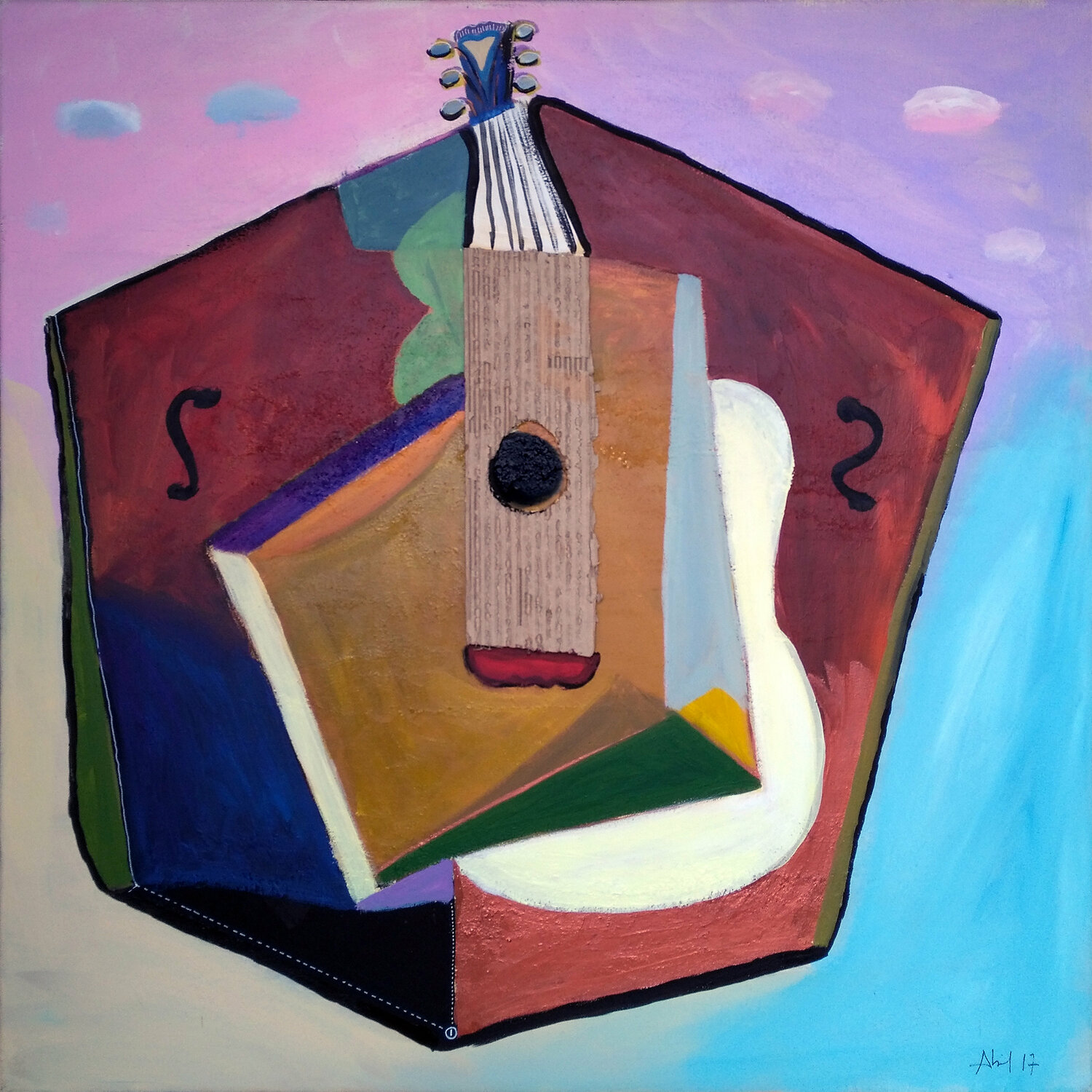 Pablo céleste by Philippe Abril (2017) : Painting Acrylic on Canvas - Singulart