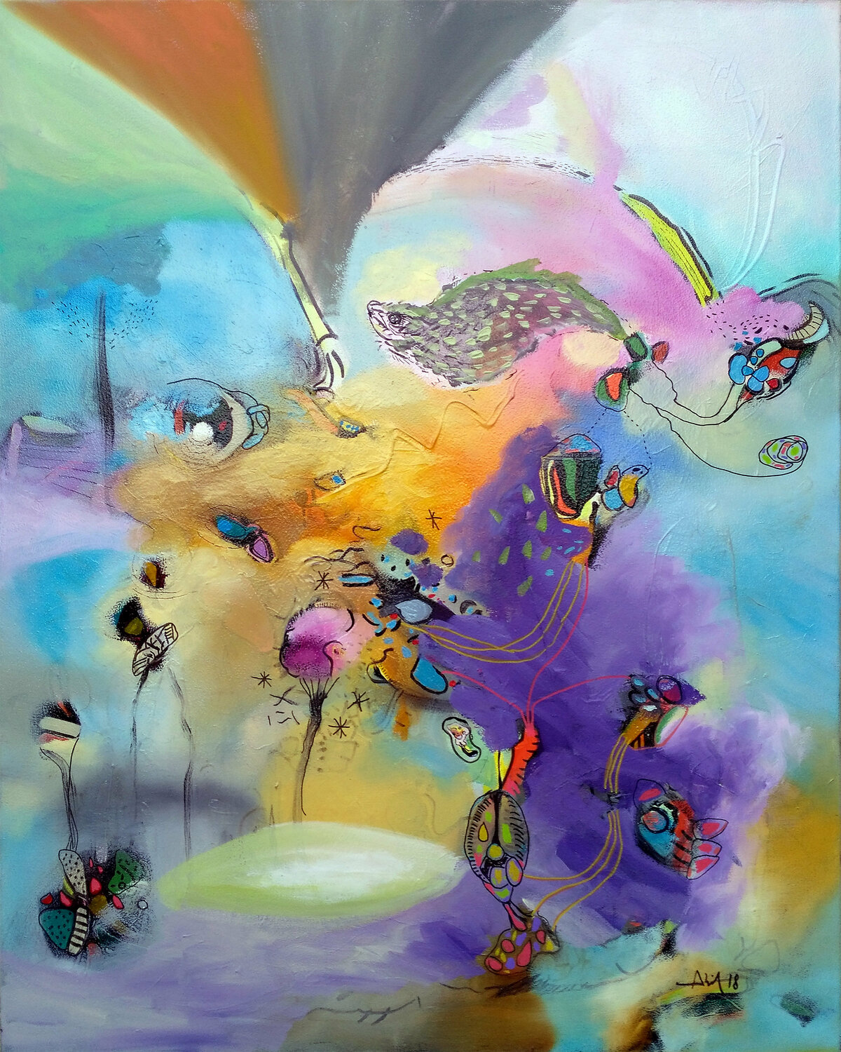 Métempsychoses marines by Philippe Abril (2018) : Painting Acrylic on Canvas - Singulart