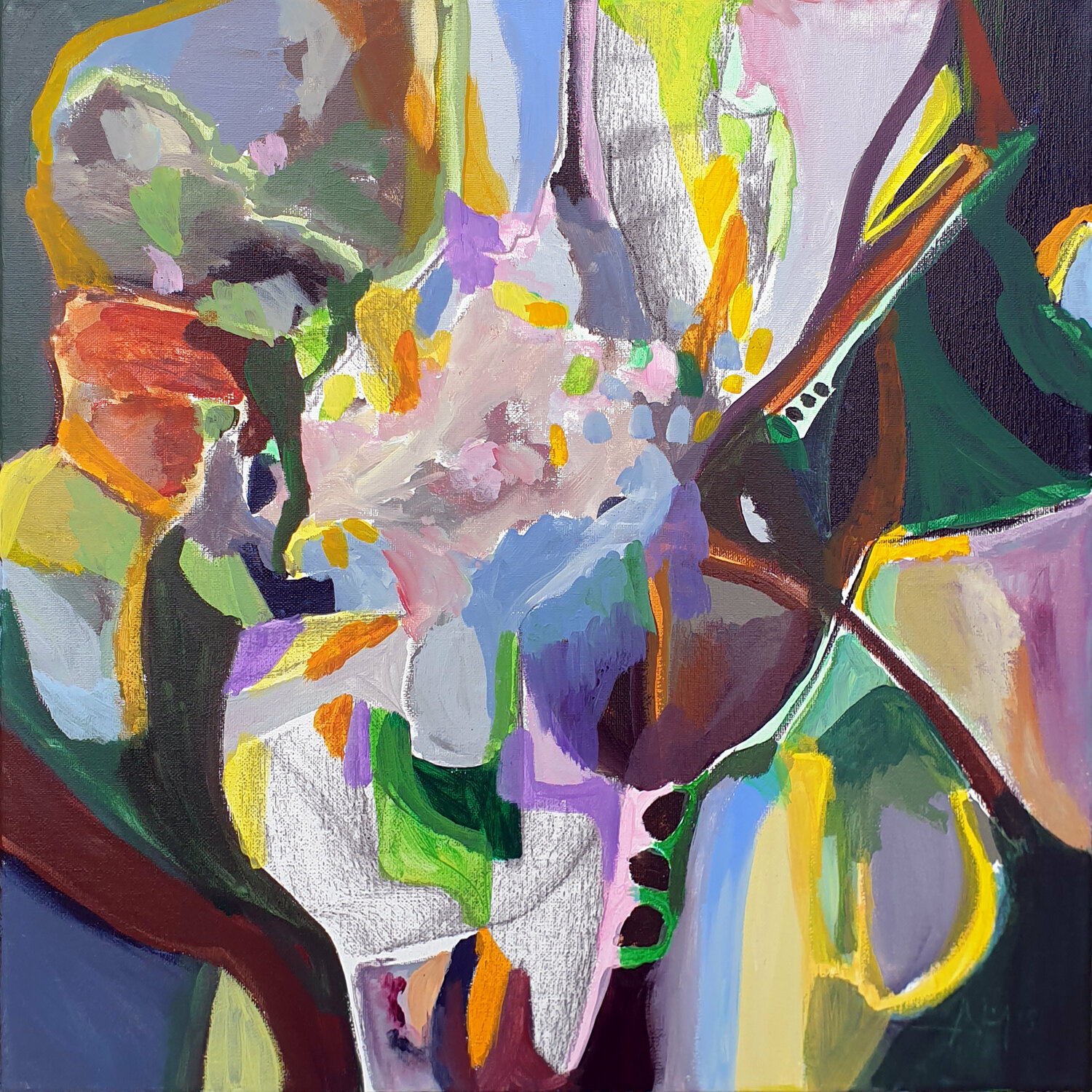 Graffiti végétal by Philippe Abril (2020) : Painting Acrylic, Charcoal on Canvas - Singulart