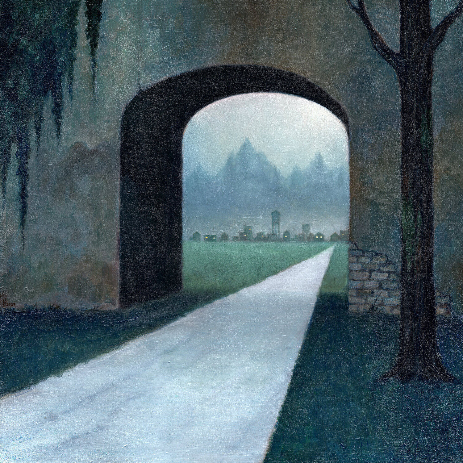 La Ville by Michaël Brack (2023) : Painting Oil on Wood - Singulart