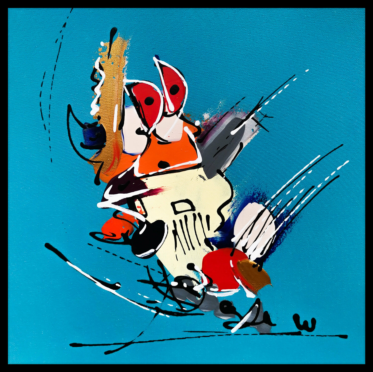 Oia by Luc Villard (2021) : Painting Acrylic on Canvas - Singulart