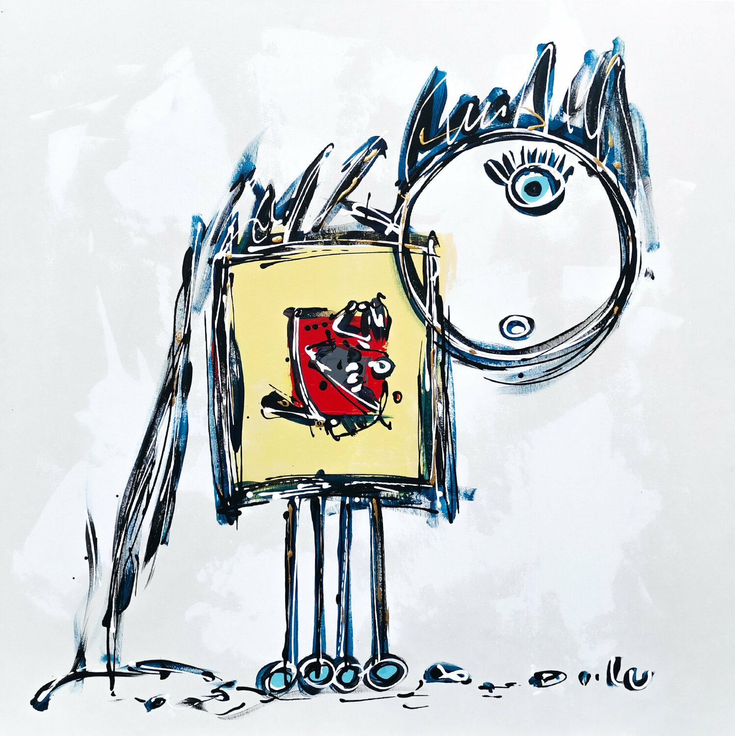 Singulier by Luc Villard (2021) : Painting Acrylic on Canvas - Singulart