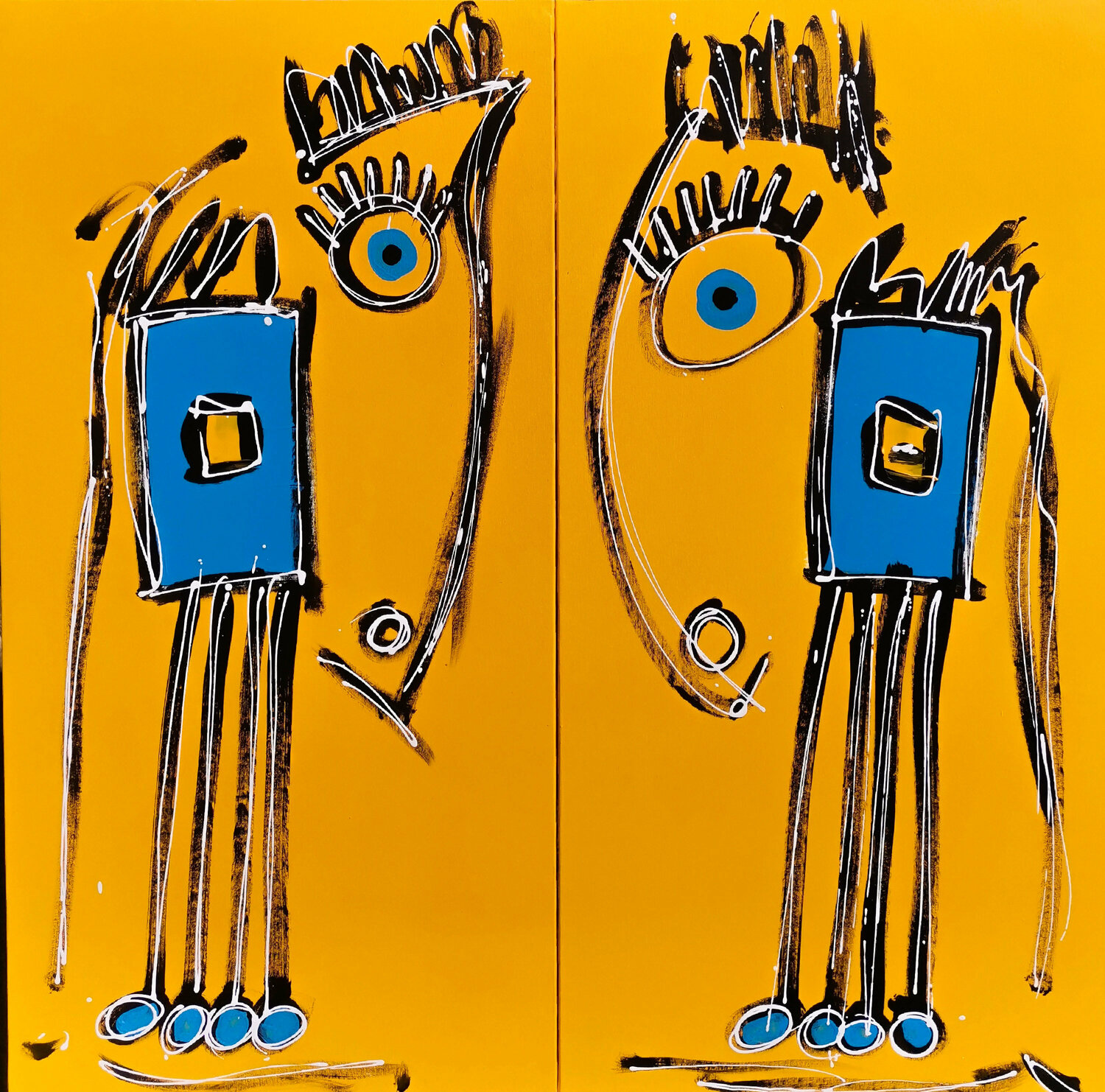Achille et Hector by Luc Villard (2022) : Painting Acrylic on Canvas ...