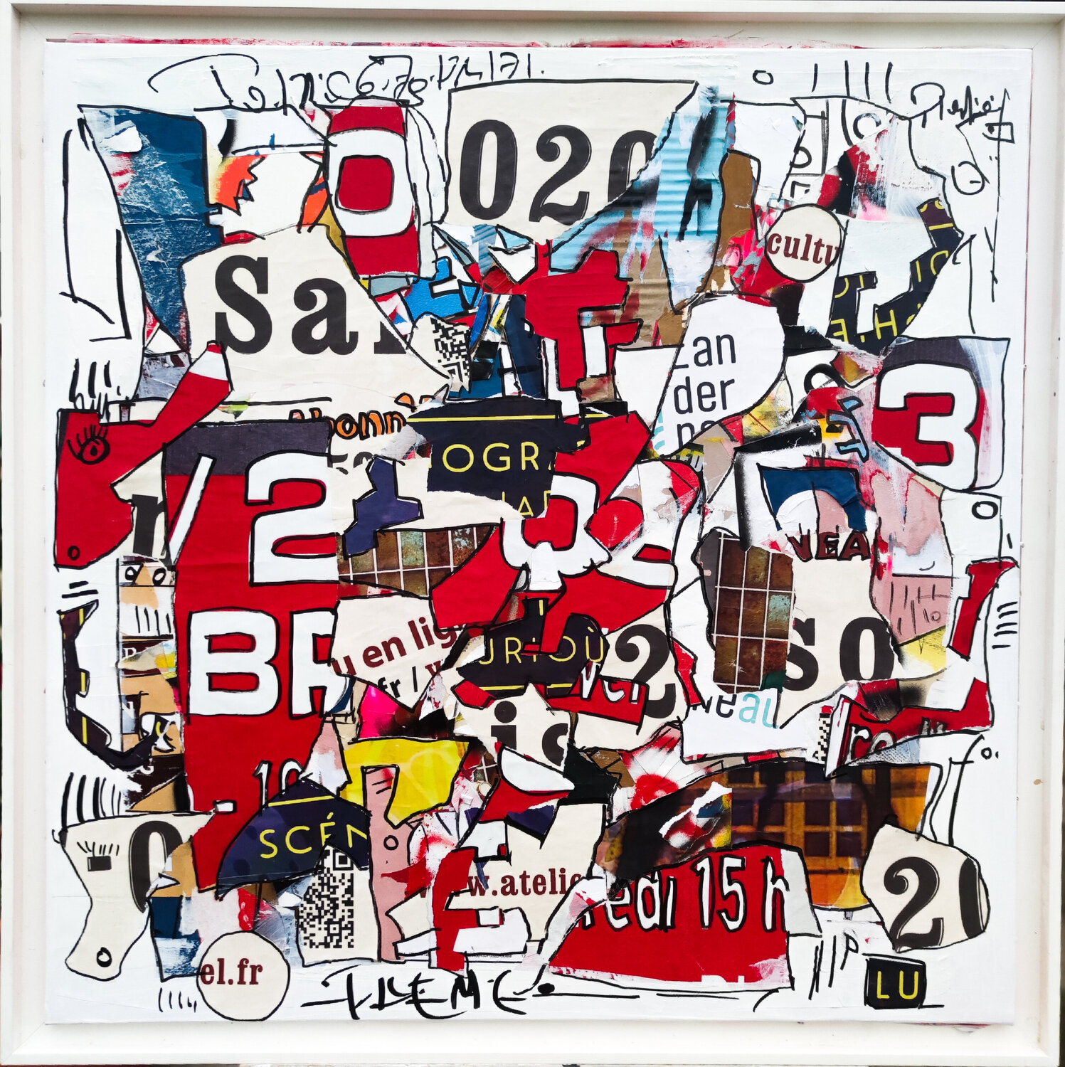 Scénario de Luc Villard (2023) : Peinture Acrylique, Collage sur Toile ...