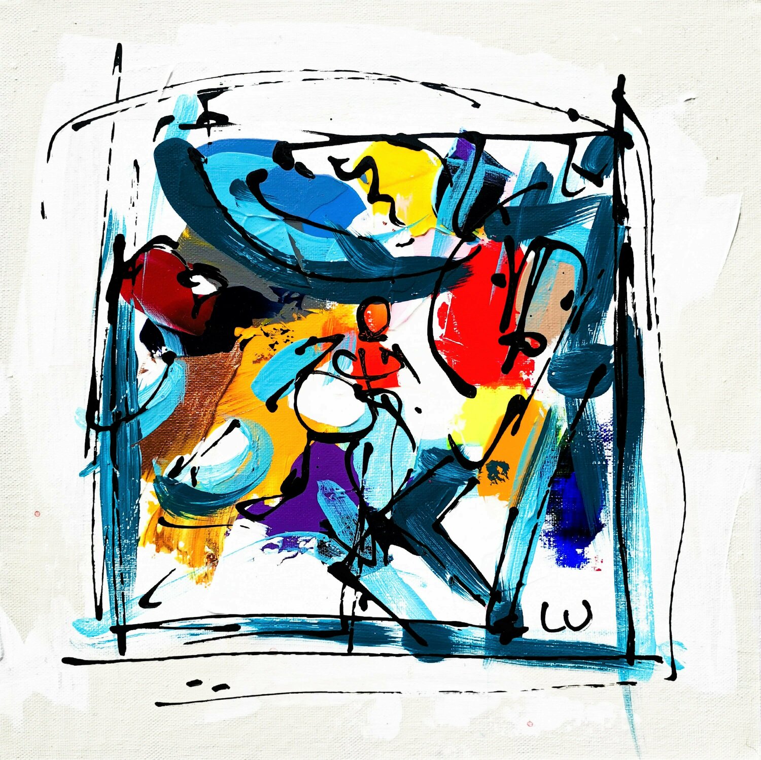 Delta Velorum von Luc Villard (2020): Malerei Acryl auf Leinwand ...