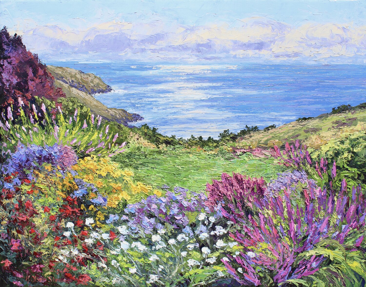 Garden By The Sea by Kristen Olson Stone (2023) : Painting Oil on ...