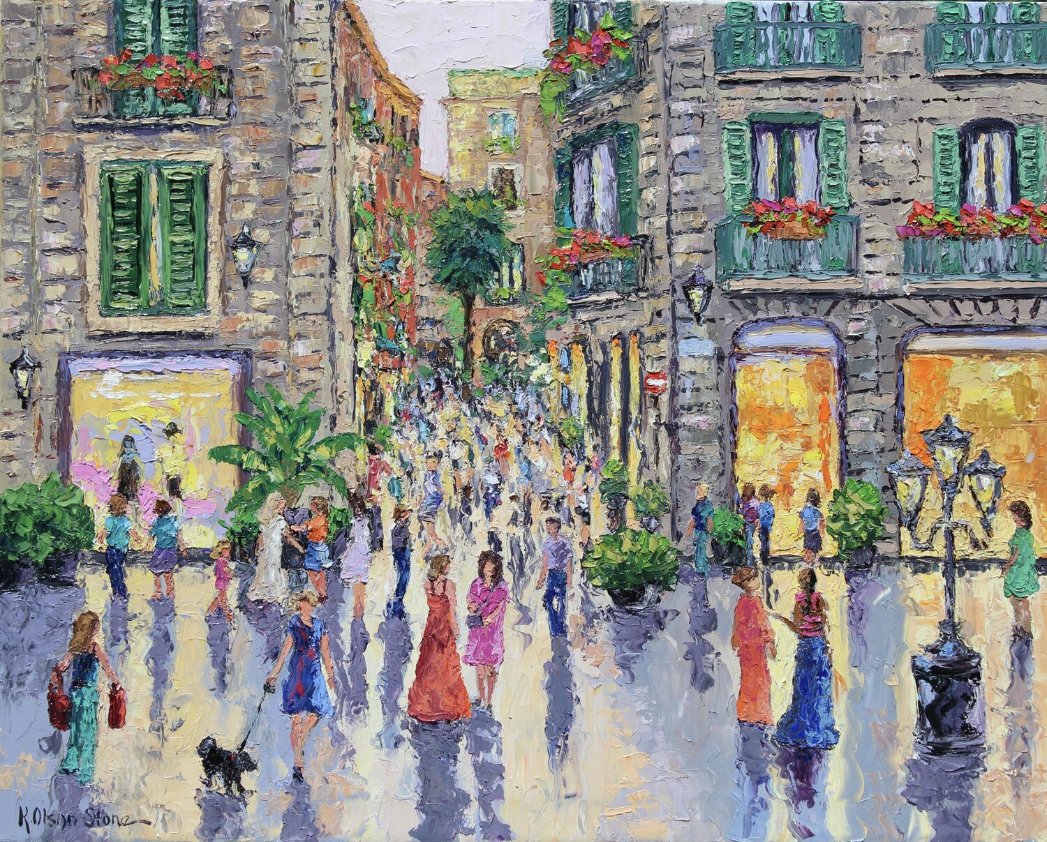 An Evening In Barcelona by Kristen Olson Stone (2024) : Painting Oil on ...