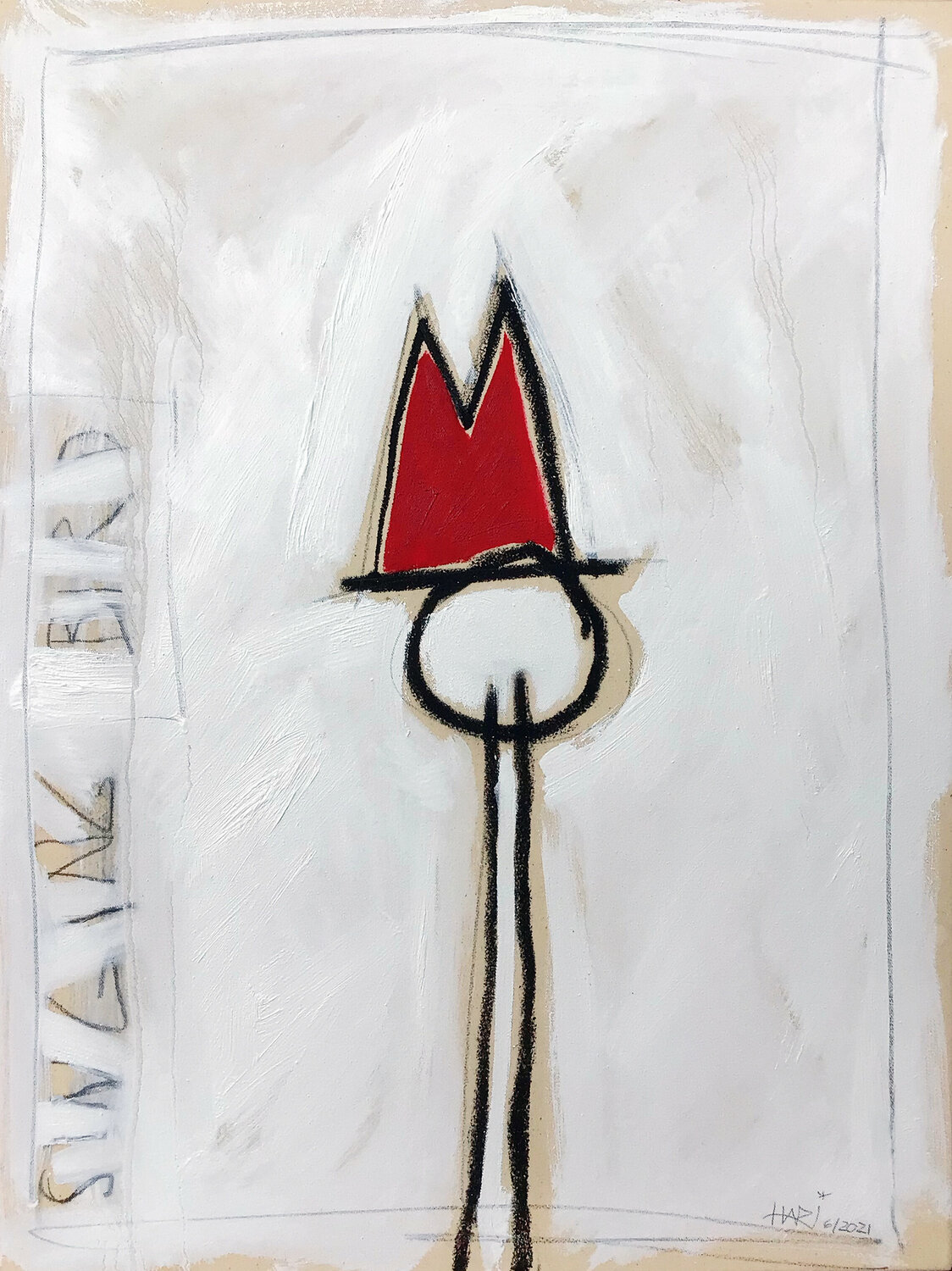 SINGING BIRD de Harald Beierl (2021) : Peinture Huile, Crayon sur Toile ...