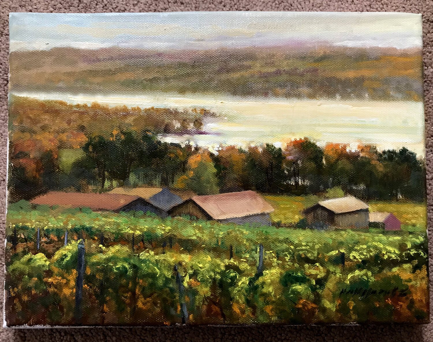 Keuka Lake, Finger Lakes, New York State by Hall Groat II (2022) : Painting Oil on Canvas ...