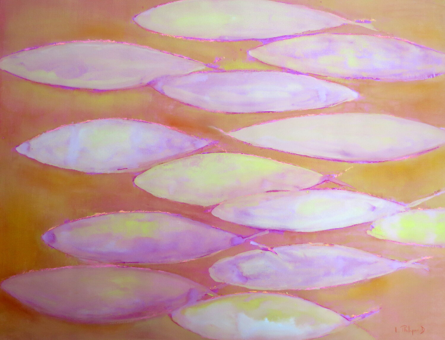Poissons 6 by Isabelle Philips-Decramer (2023) : Painting Pastel ...