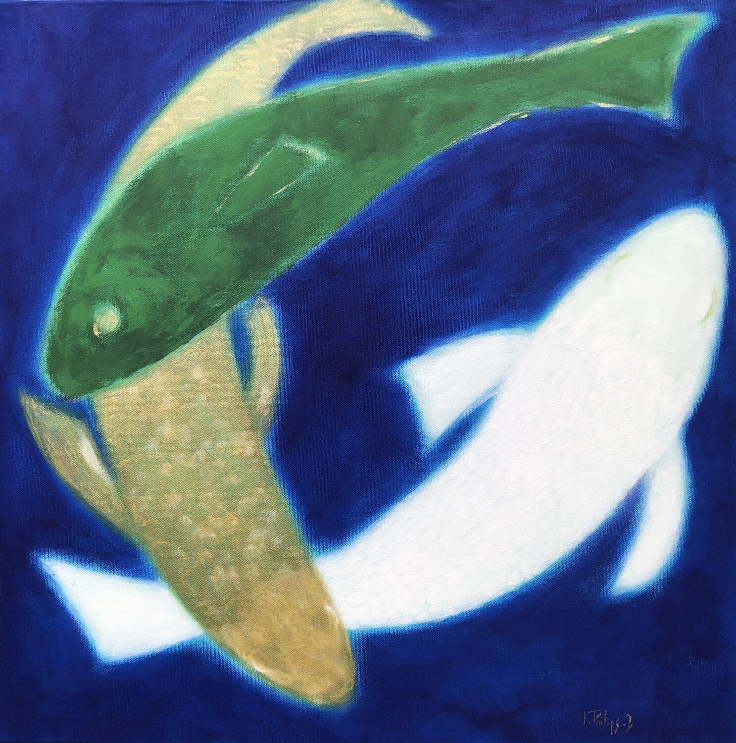 La Danse des Poissons 2 by Isabelle Philips-Decramer (2025) : Painting ...