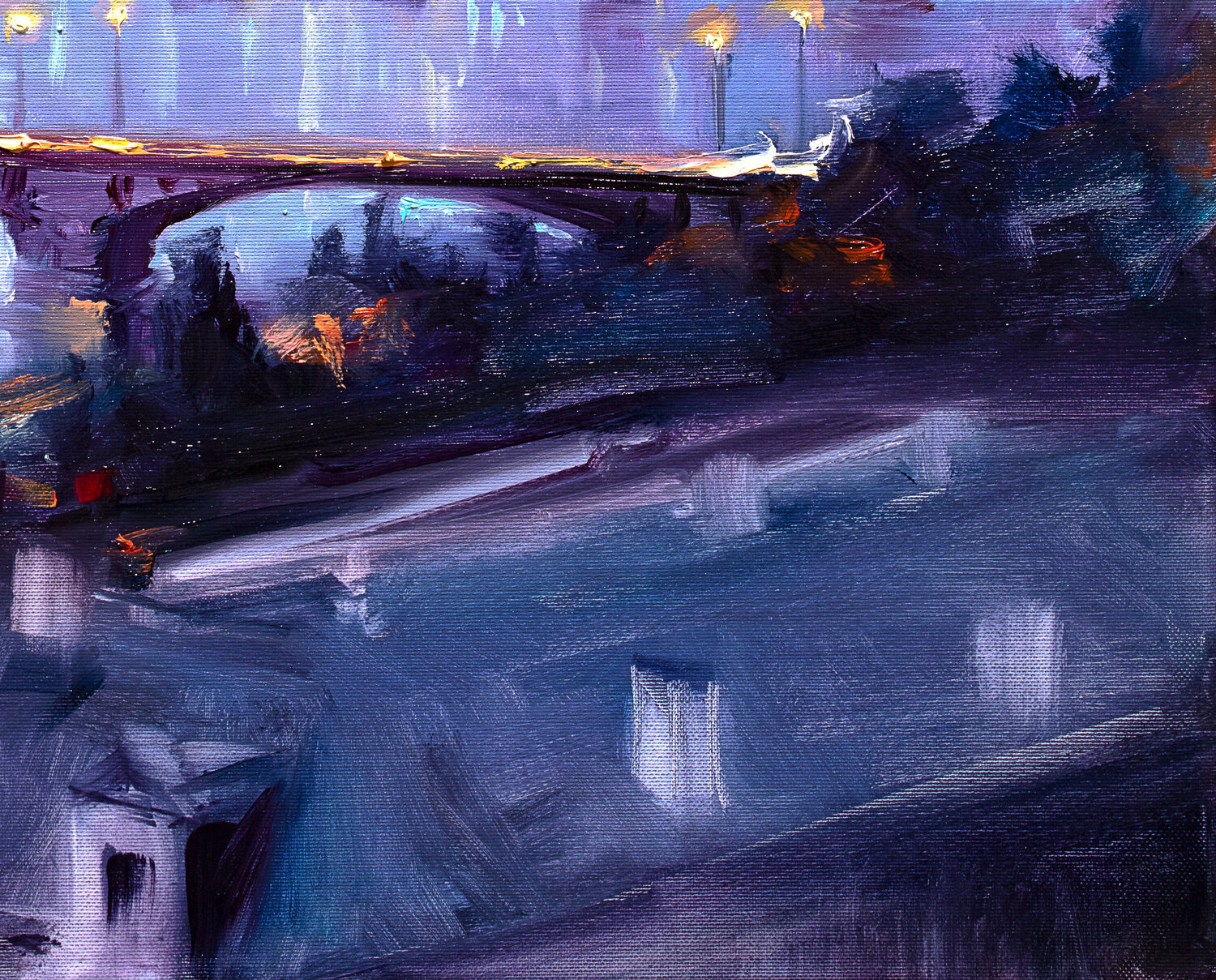 Prague skyline by Bozhena Fuchs (2022) : Painting Oil on Canvas - Singulart