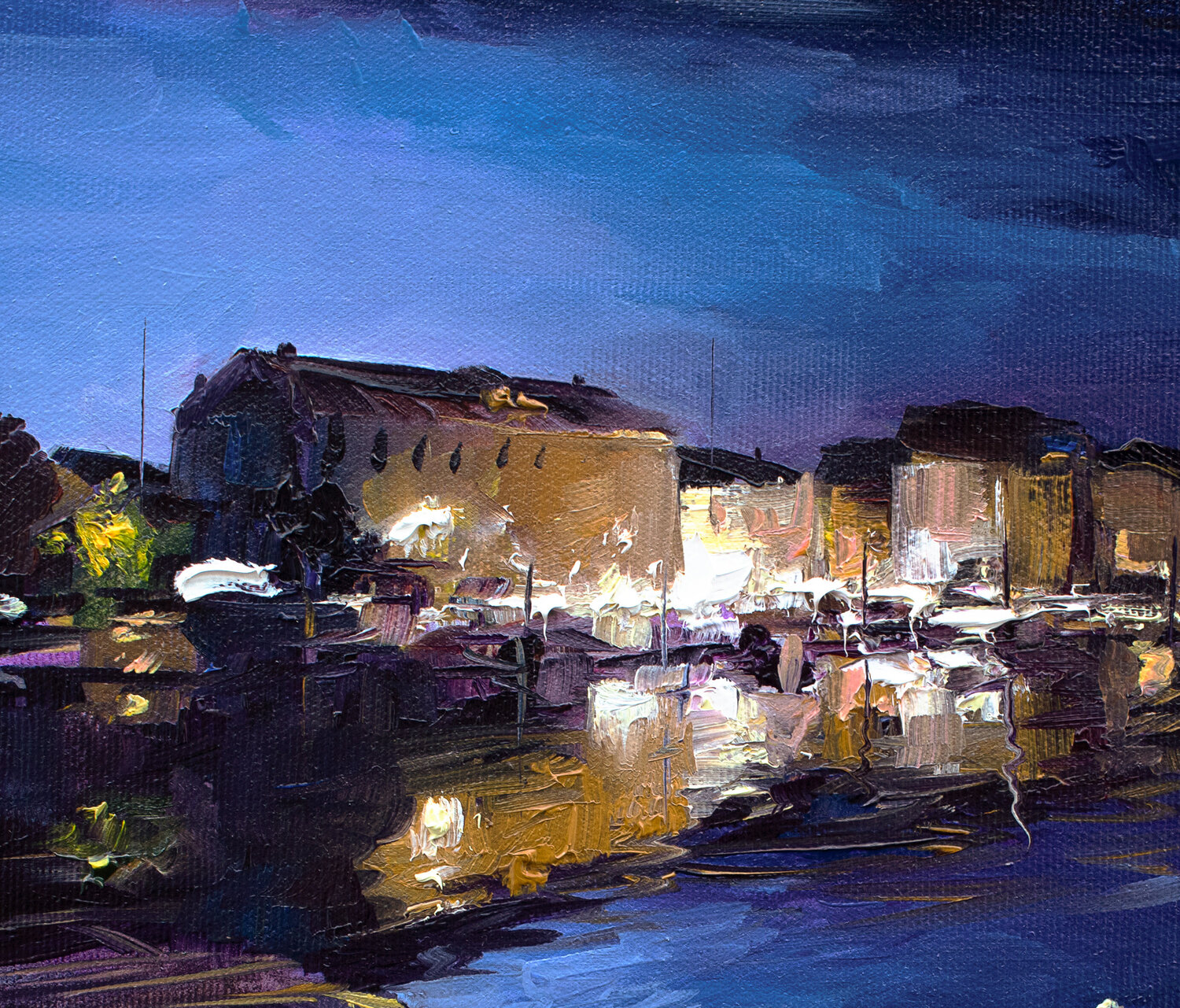 Summer Evening by Bozhena Fuchs (2022) : Painting Oil on Canvas - Singulart