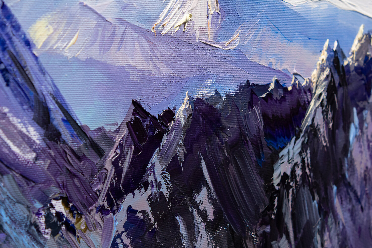 The greatness of mountains by Bozhena Fuchs (2022) : Painting Oil on ...