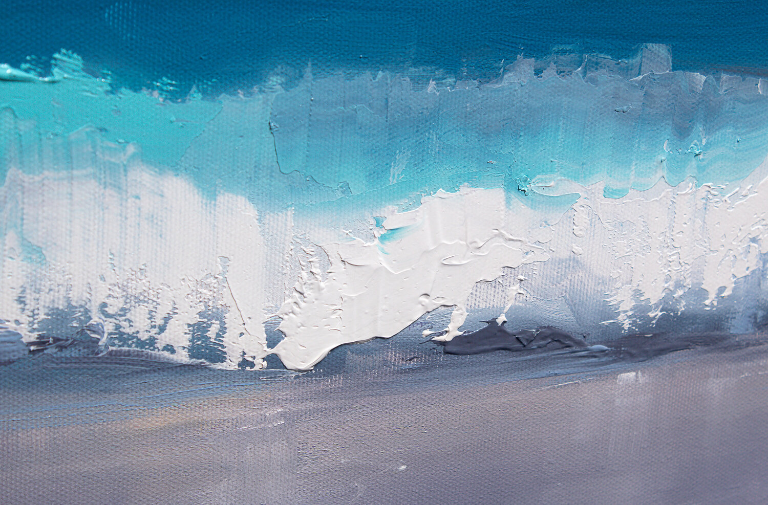 Turquoise tide by Bozhena Fuchs (2023) : Painting Oil on Canvas - Singulart