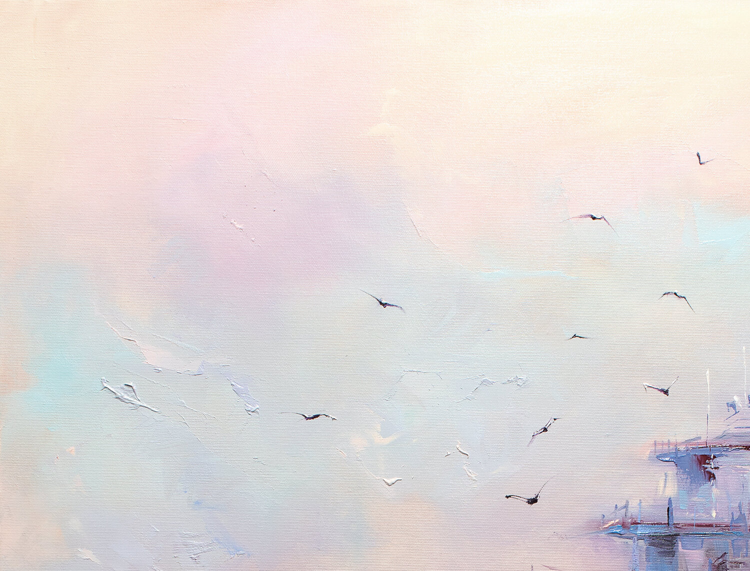 Through the Sunny Haze by Bozhena Fuchs (2023) : Painting Oil on Canvas ...