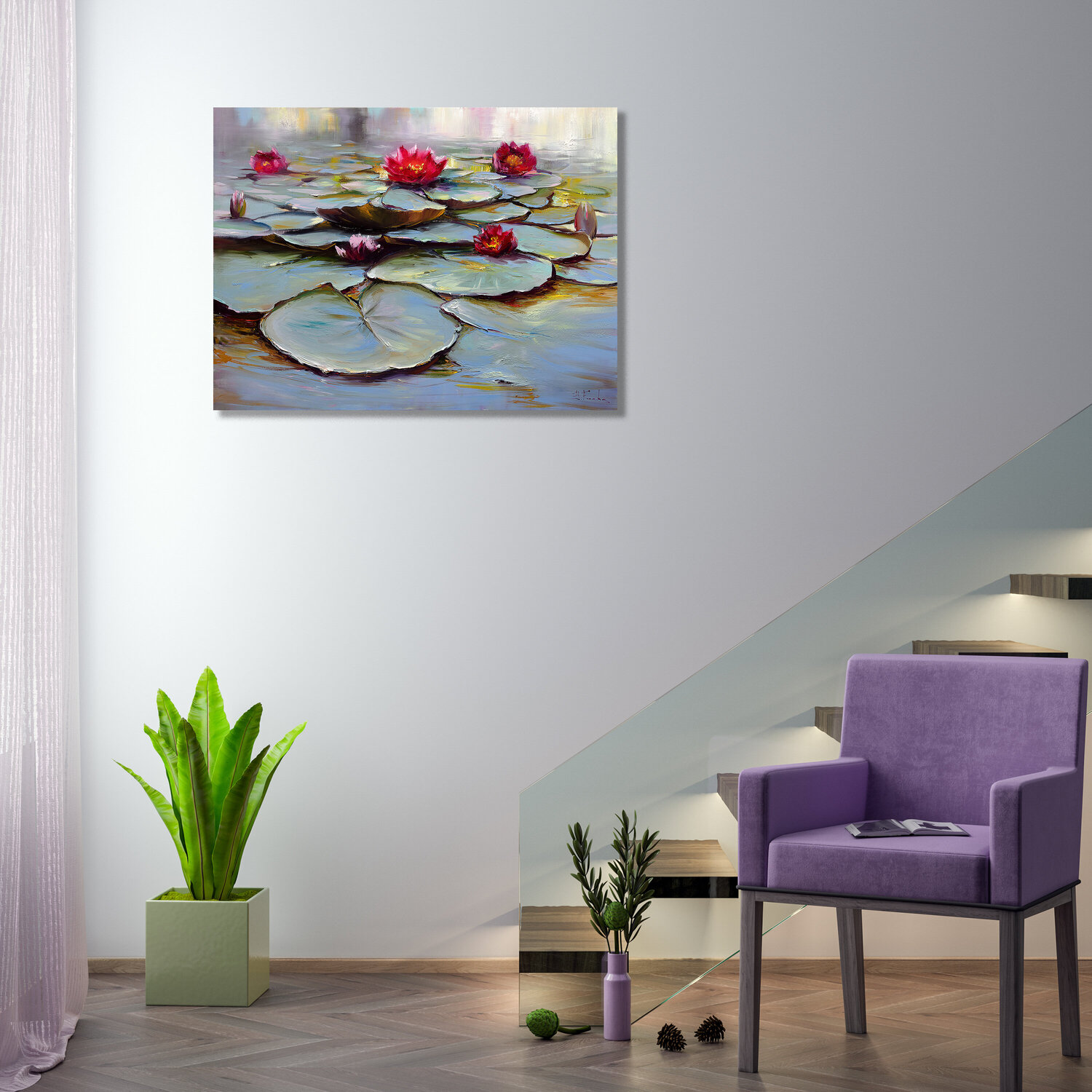 Symphony of Life: Blooming Water Lilies de Bozhena Fuchs (2023 ...