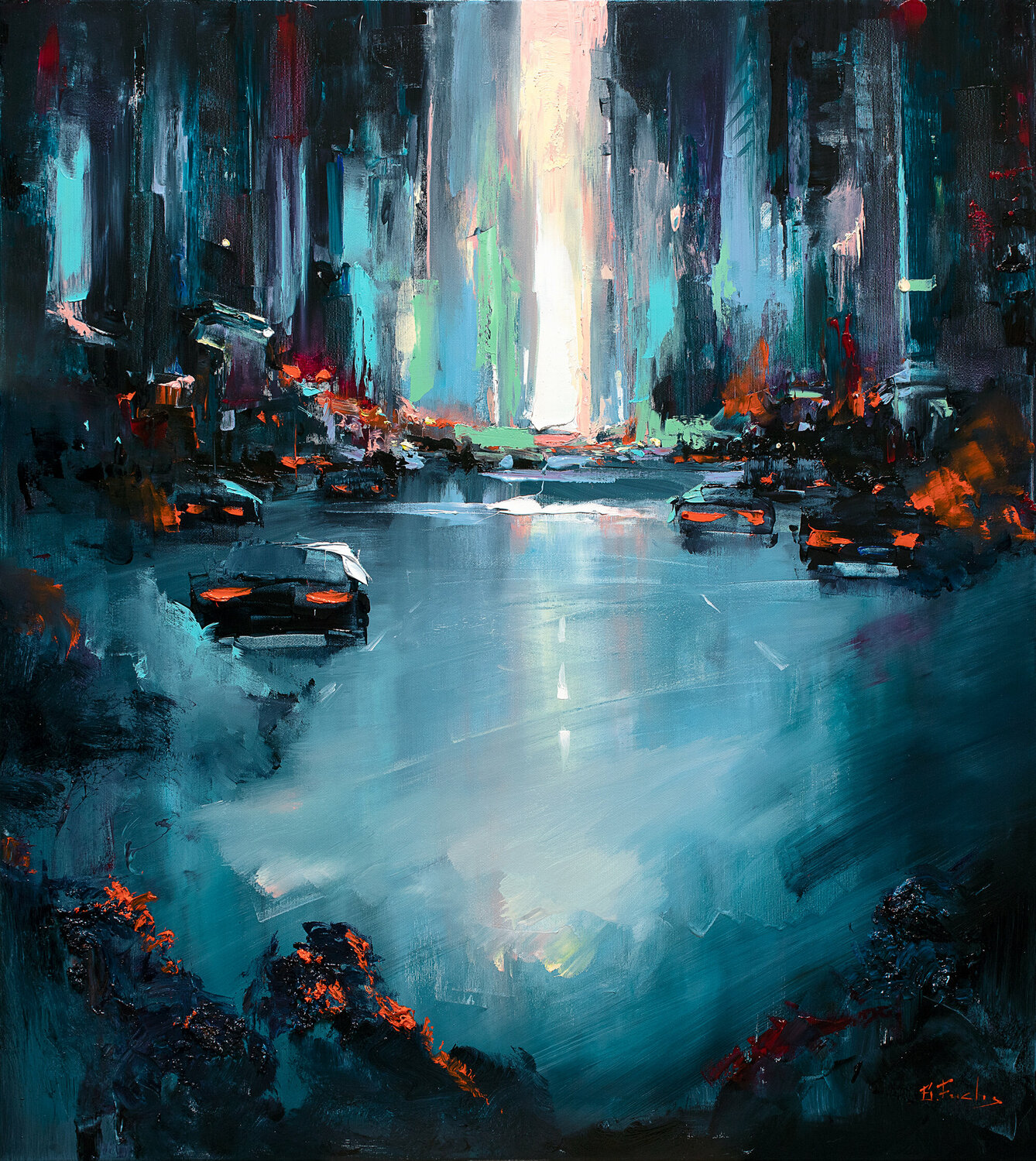 Abstract Contrast Painting