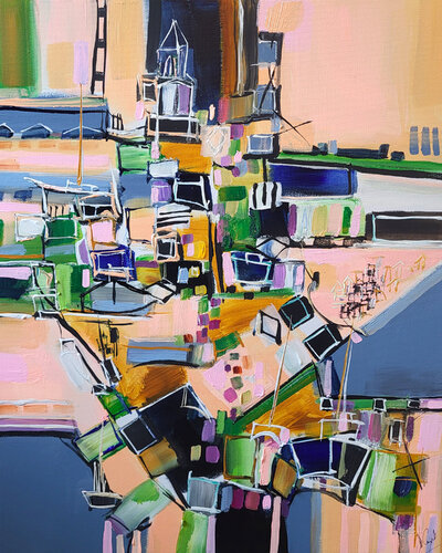 La côte abrupte de Muriel Cayet (2024) : Peinture Acrylique sur Toile - Singulart