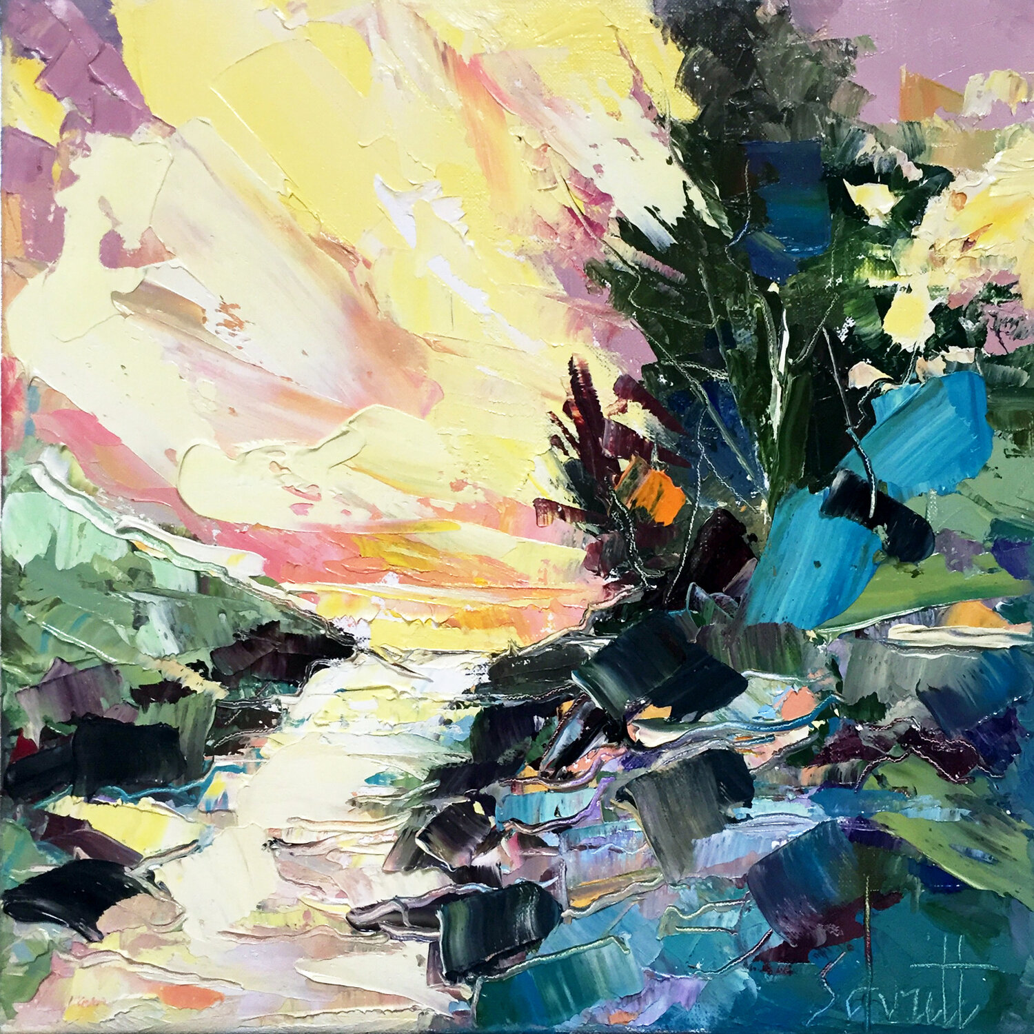 HALF ABSTRACT 24 (Ch3) von Jean-Paul Schmitt (2023): Malerei Öl auf ...