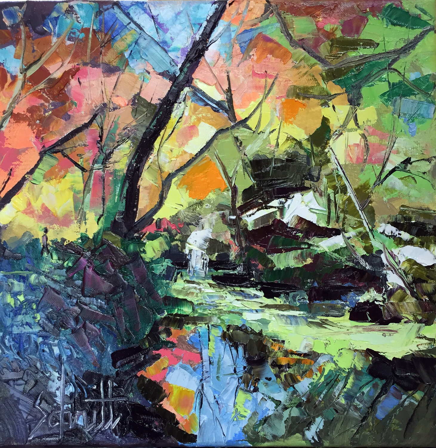 HALF ABSTRACT 27 (Fo) de Jean-Paul Schmitt (2024) : Peinture Huile sur ...