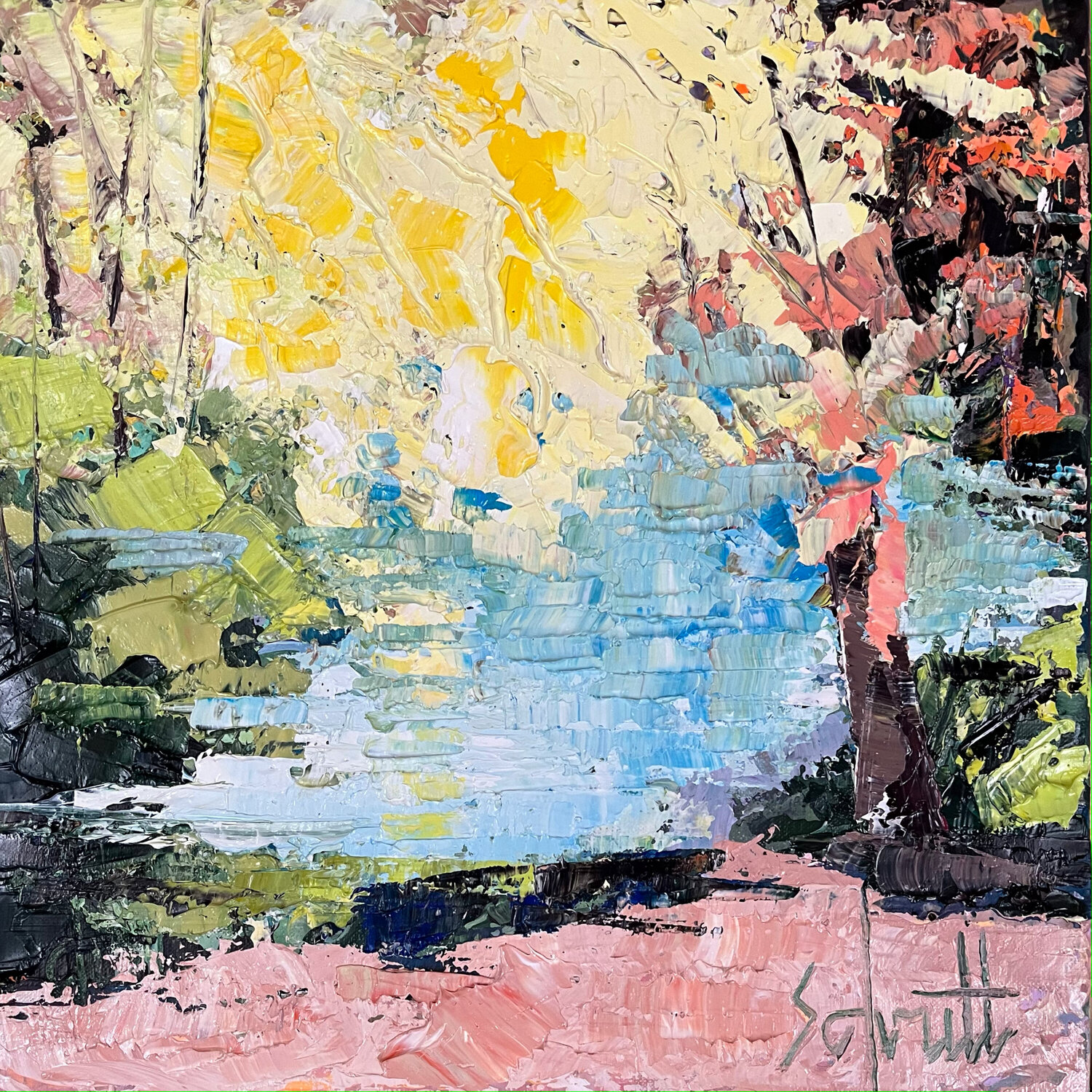 HALF ABSTRACT 31 (Vy) by Jean-Paul Schmitt (2024) : Painting Oil on ...