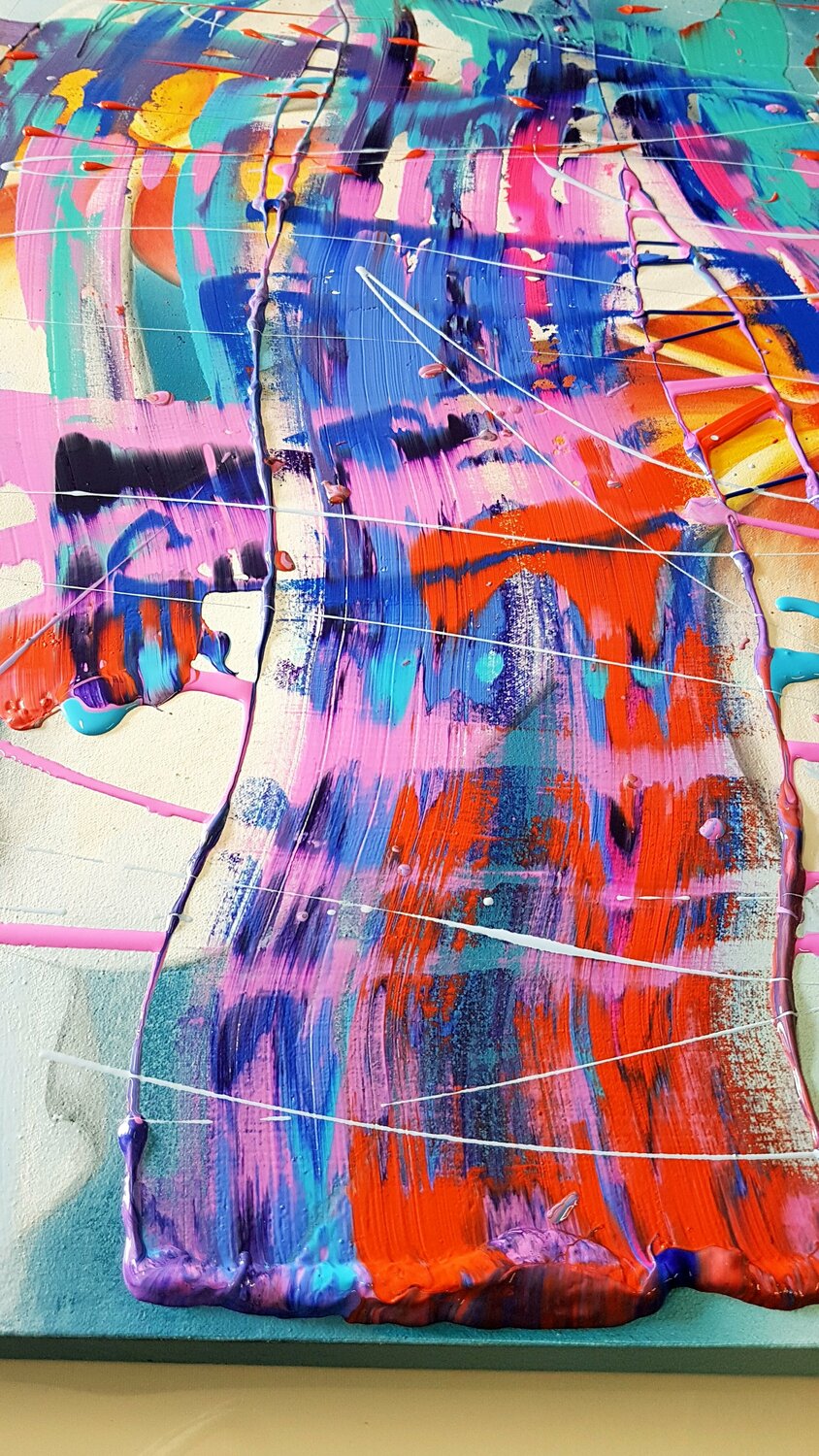 FLOATING TIME MACHINE by Kilian Basia (2021) : Painting Acrylic, Enamel ...