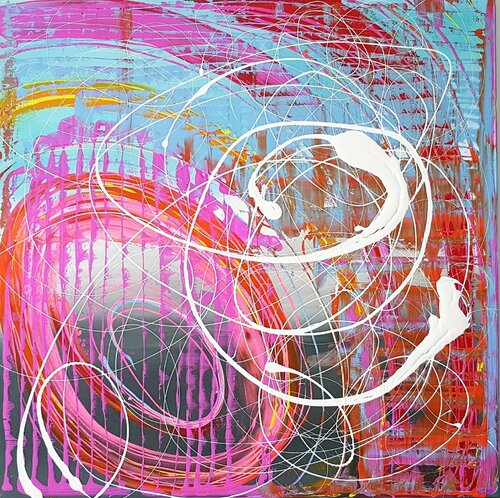 FLOATING TIME MACHINE by Kilian Basia (2021) : Painting Acrylic, Enamel ...