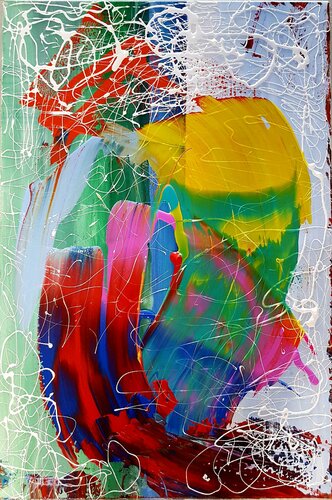 FLOATING TIME MACHINE by Kilian Basia (2021) : Painting Acrylic, Enamel ...