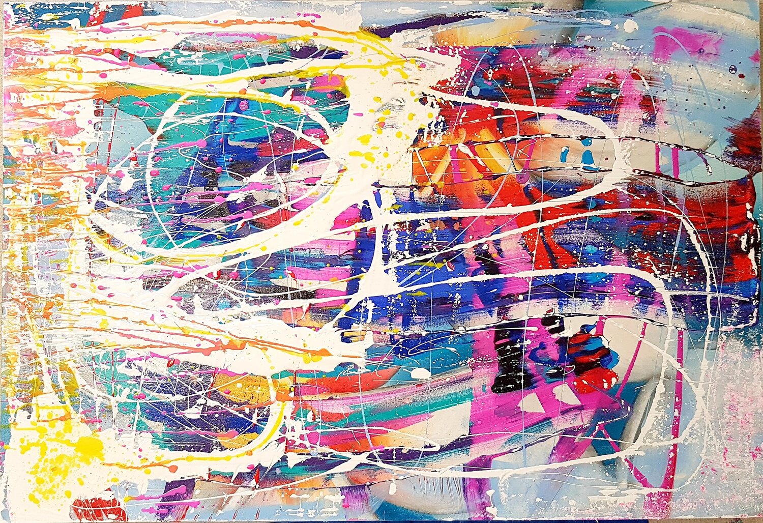 FLOATING TIME MACHINE by Kilian Basia (2021) : Painting Acrylic, Enamel ...