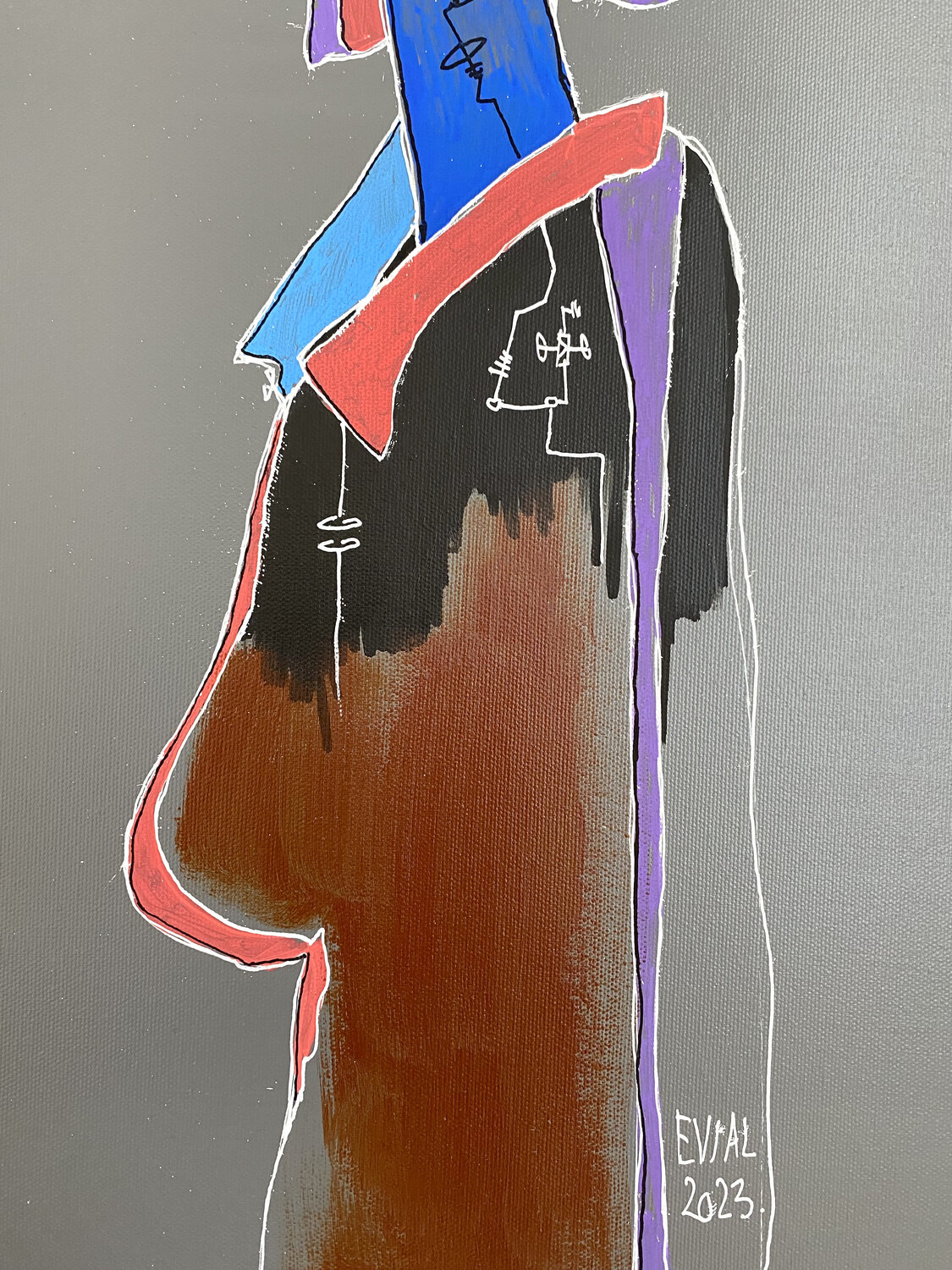 SOULS CONNECTION #02 von EVIAL (2023): Malerei Acryl auf Leinwand ...