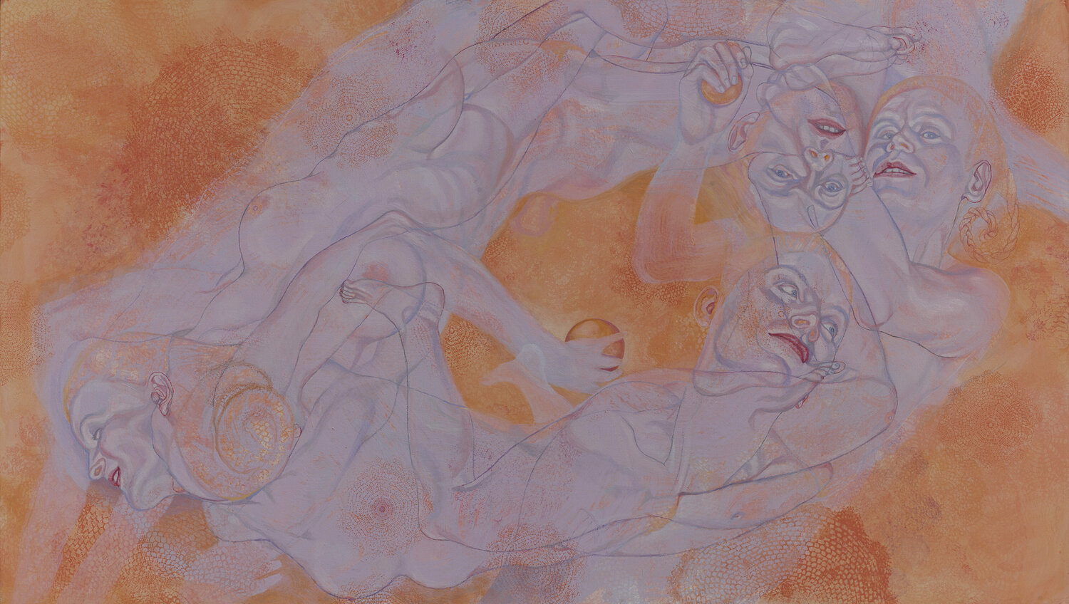 Sound Shapes 1 by Sol KJOK (2024) : Painting Oil, Oil Pastel on Wood ...