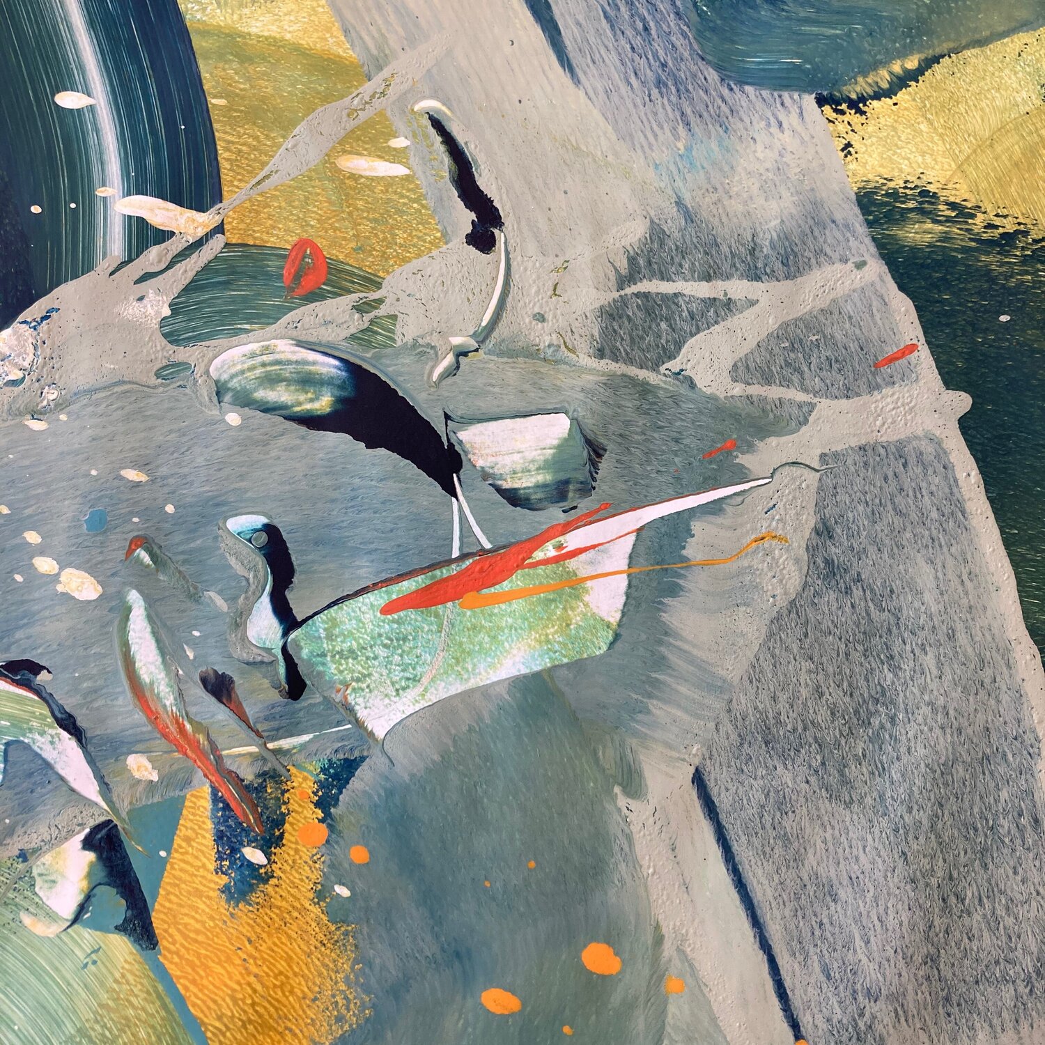 ENERGY STRIKE von Delphine Bernard (2023): Malerei Acryl auf Papier ...