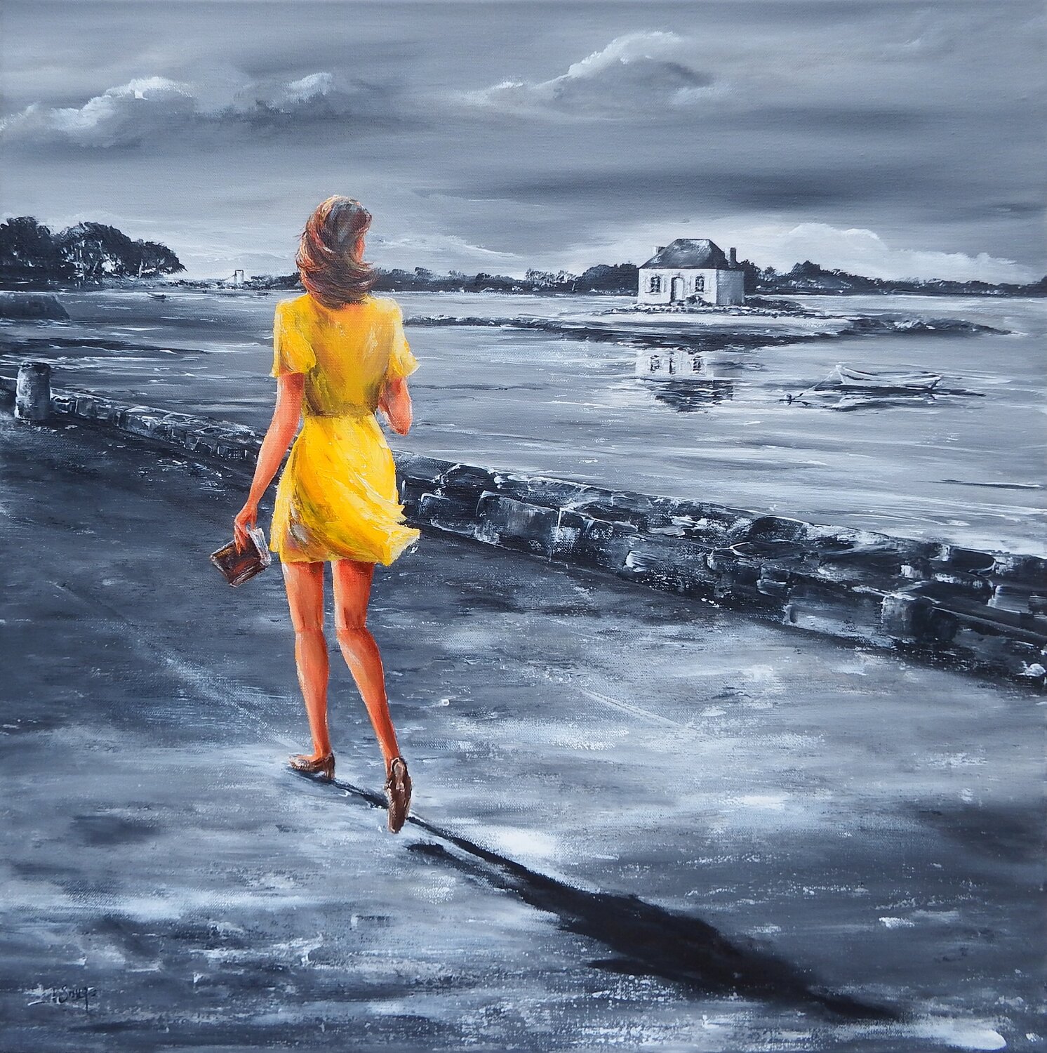 De retour de Saint-Cado de Marie-Laure SOUQ (2022) : Peinture Acrylique, Huile sur Toile - SINGULART