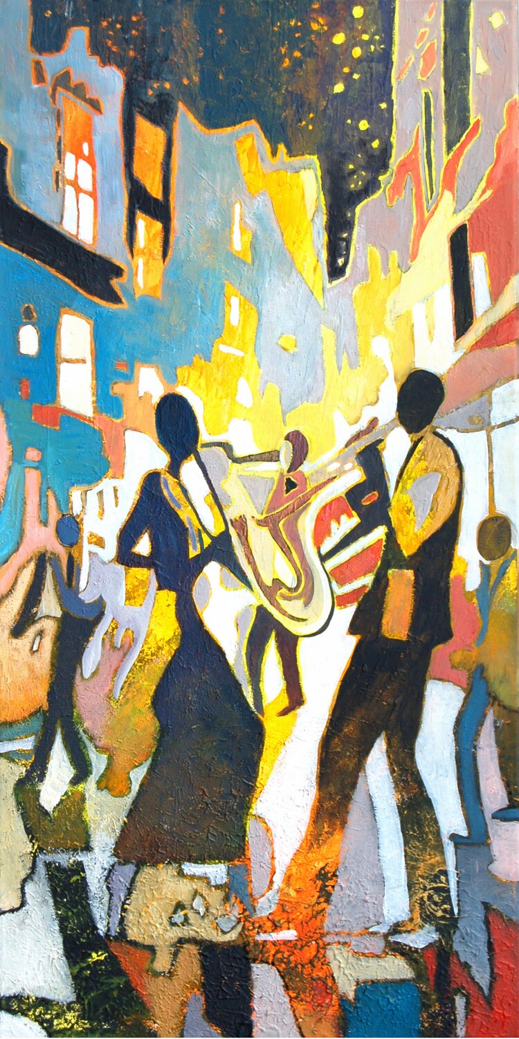 Lumière dans la nuit de Claire Biette (2025) : Peinture Acrylique sur ...