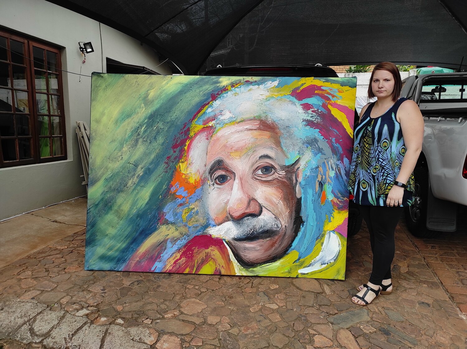 Albert Einstein by Gerdus Bronn (2021) : Painting Acrylic on Canvas ...