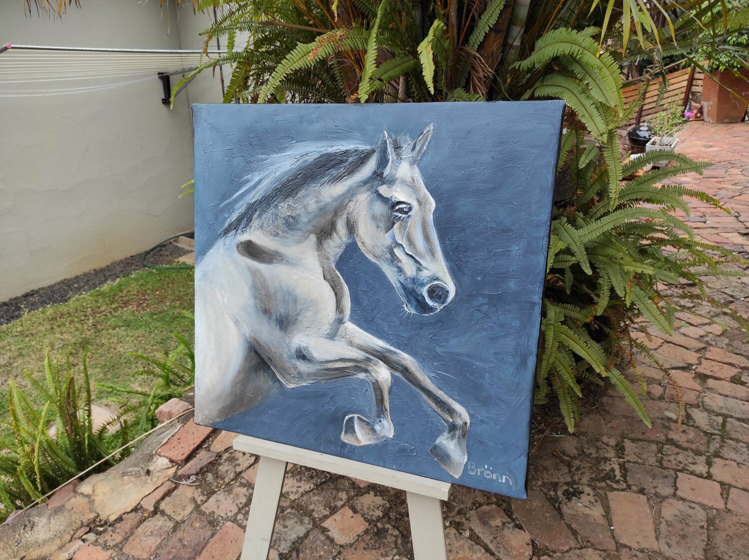 Mystery Horse de Gerdus Bronn (2021) : Peinture Huile sur Toile - Singulart