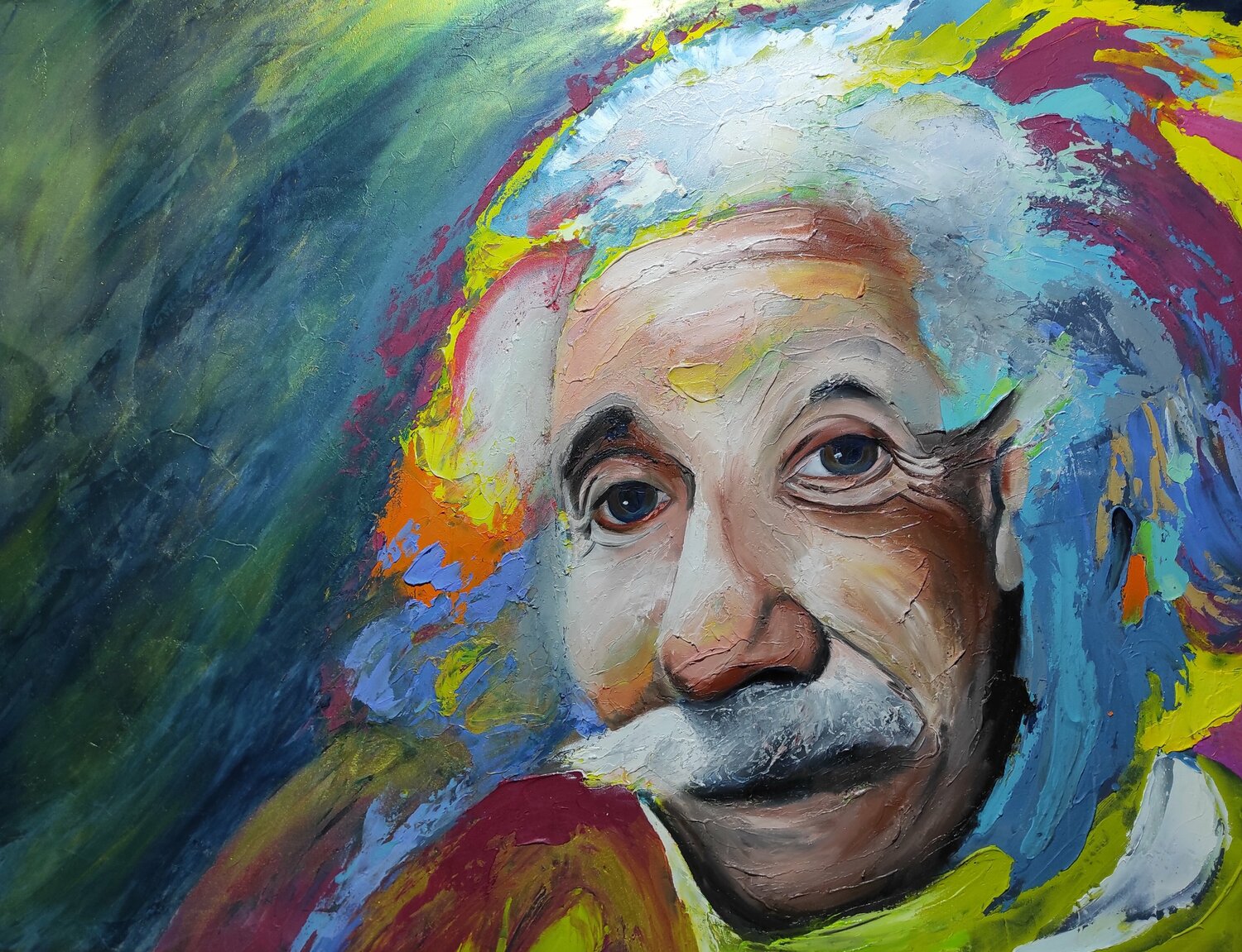 Albert Einstein by Gerdus Bronn (2021) : Painting Acrylic on Canvas ...